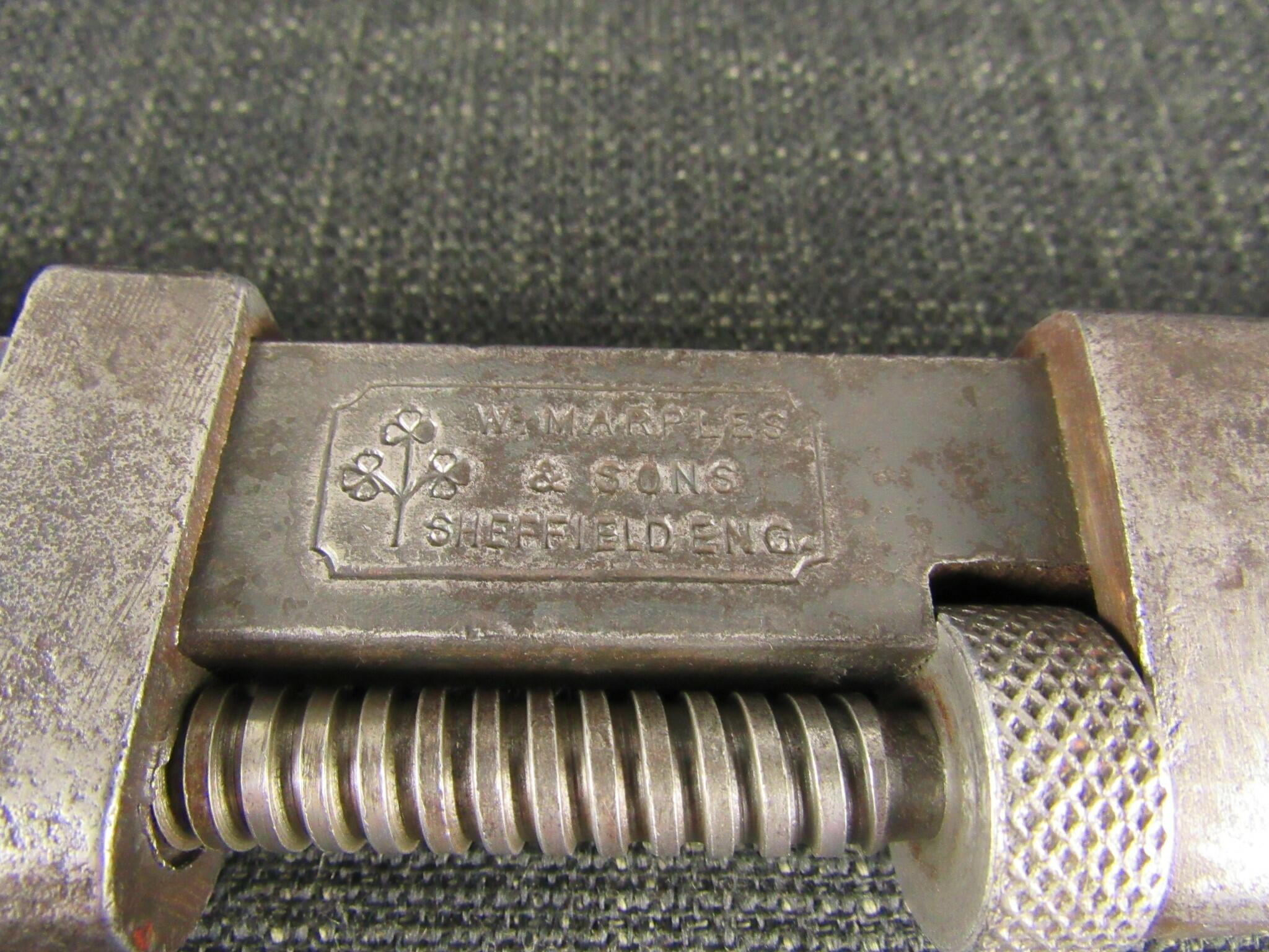 MARPLES Adjustable Wrench with Wood Core Handle *SOLD*