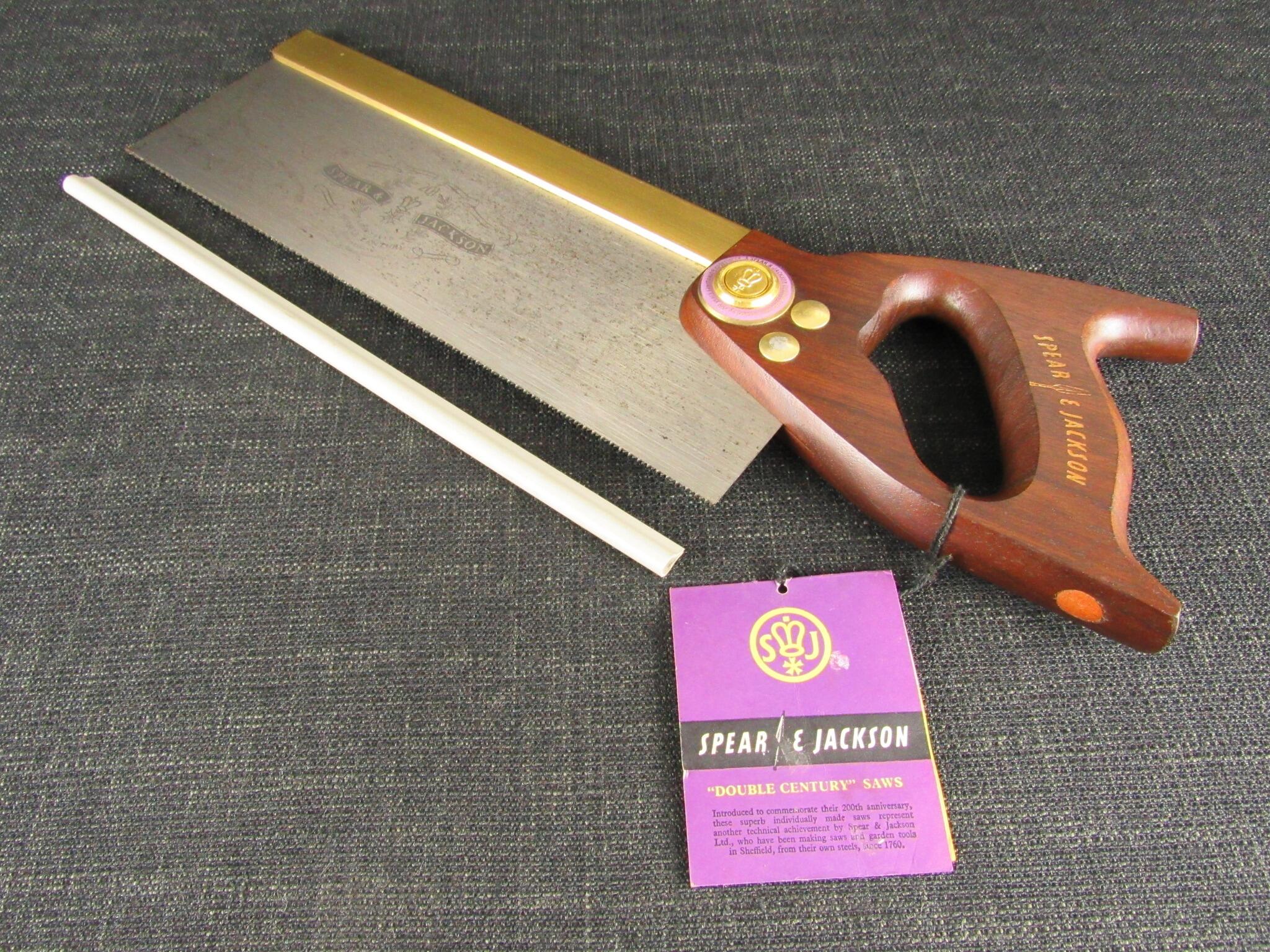 SPEAR & JACKSON Double Century Brass Back Saw - 12 inch *SOLD*