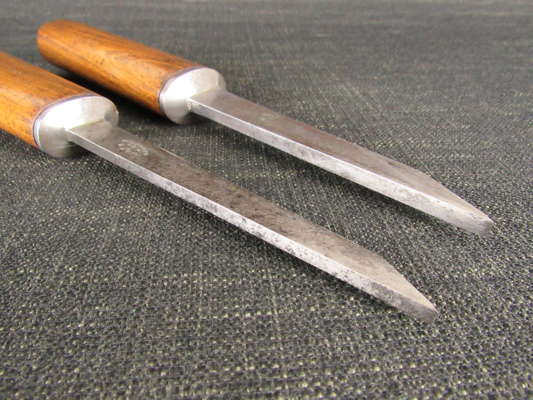 Pair of WARD Mortice Chisels - 3/16 & 1/4 inch - Pig Stickers *SOLD*