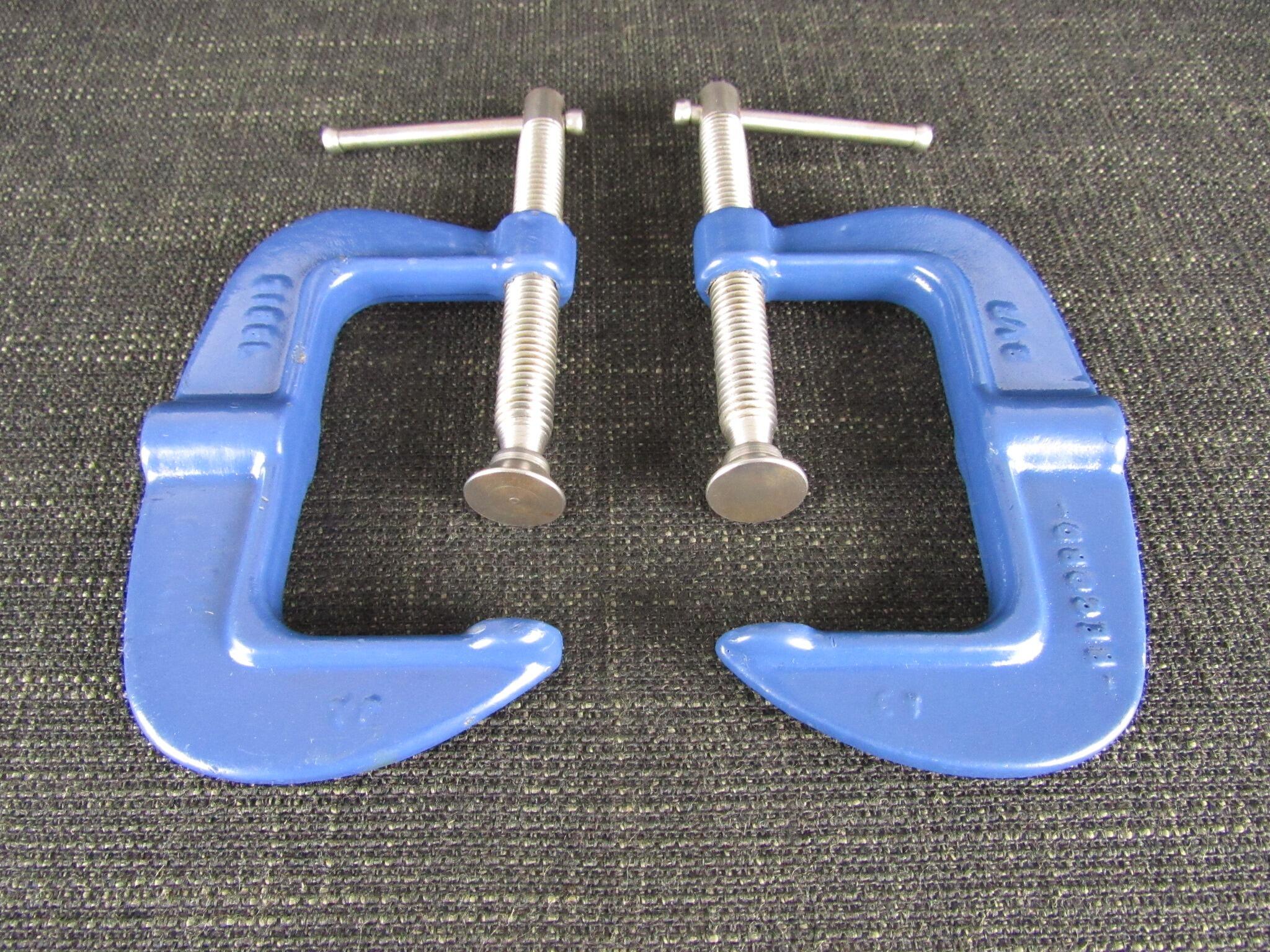 Pair of 2 1/2 inch RECORD Steel G Clamps *SOLD*