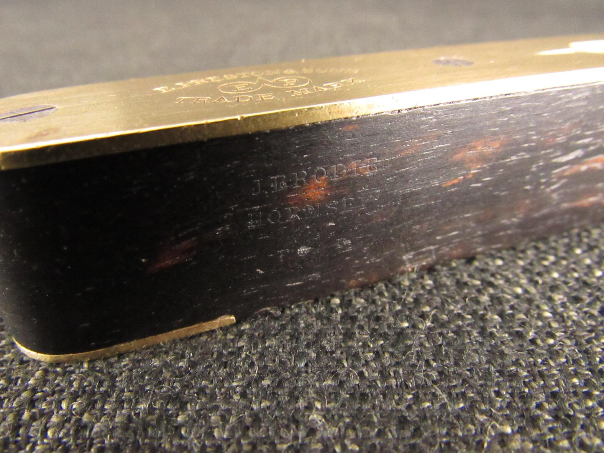 8 inch EDWARD PRESTON Spirit Level marked J BRODIE *SOLD*