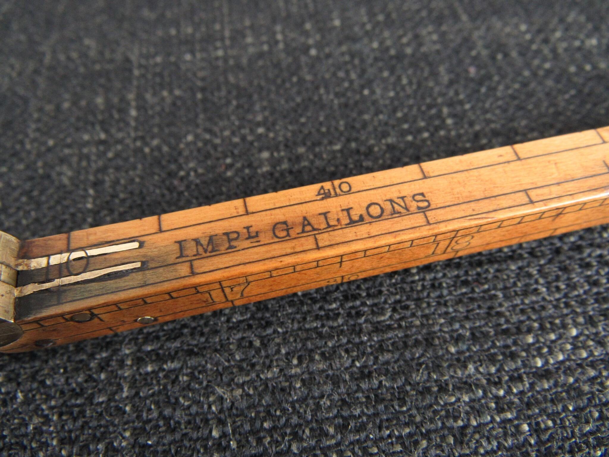 Joseph LONG 6 Fold Boxwood Gauging Rod or Dipping Rule *SOLD*