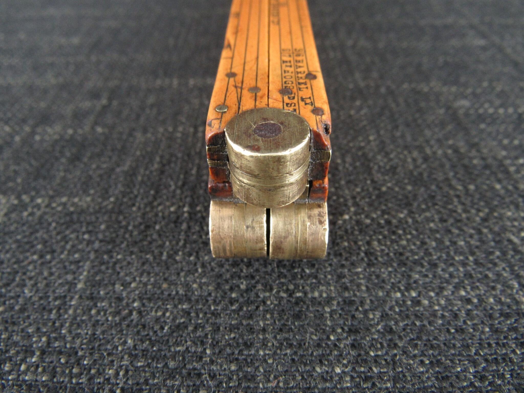 Joseph LONG 6 Fold Boxwood Gauging Rod or Dipping Rule *SOLD*