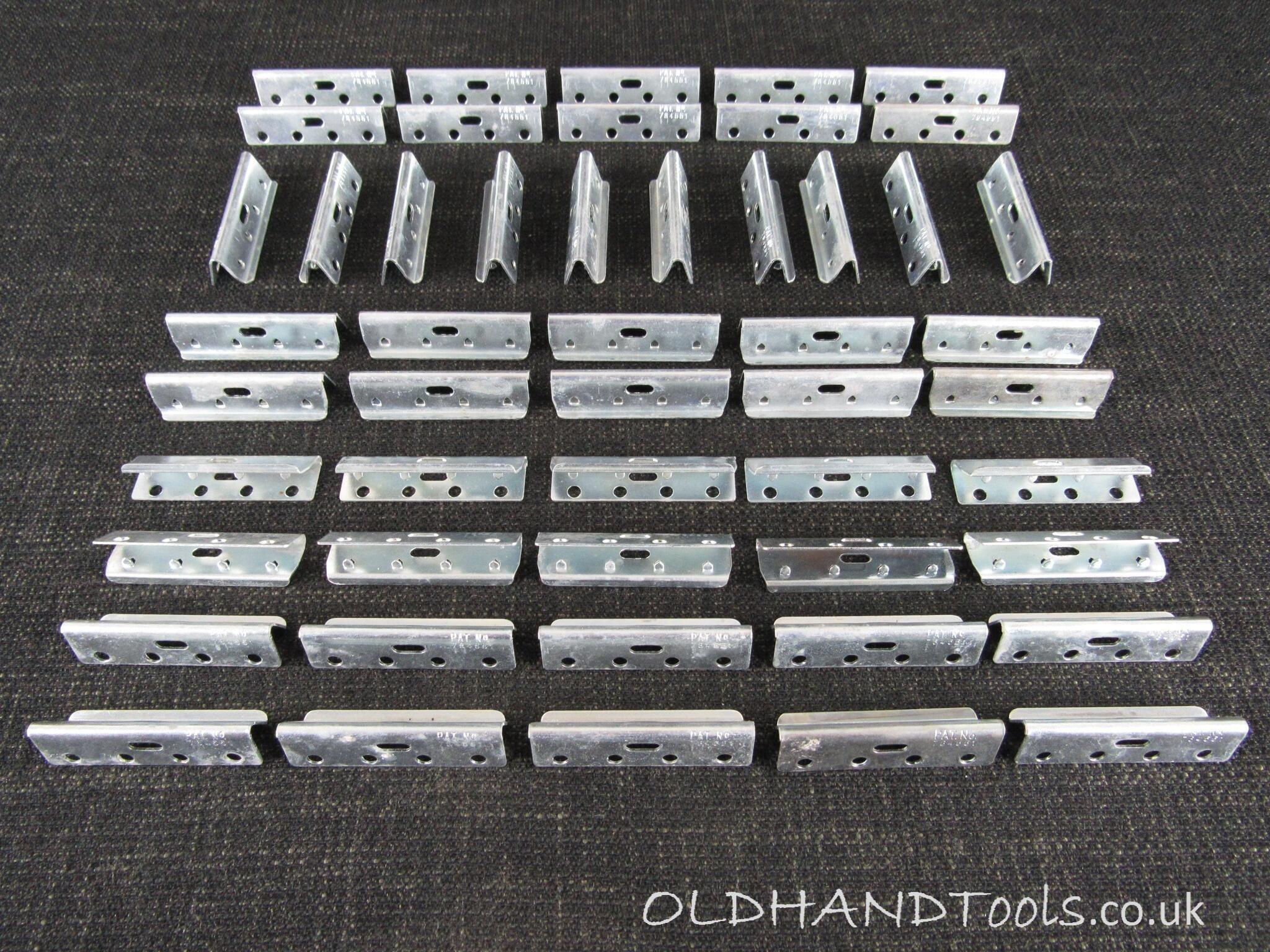 50 x 50mm PIRELLI Webbing Clips with Patent Number - New Old Stock