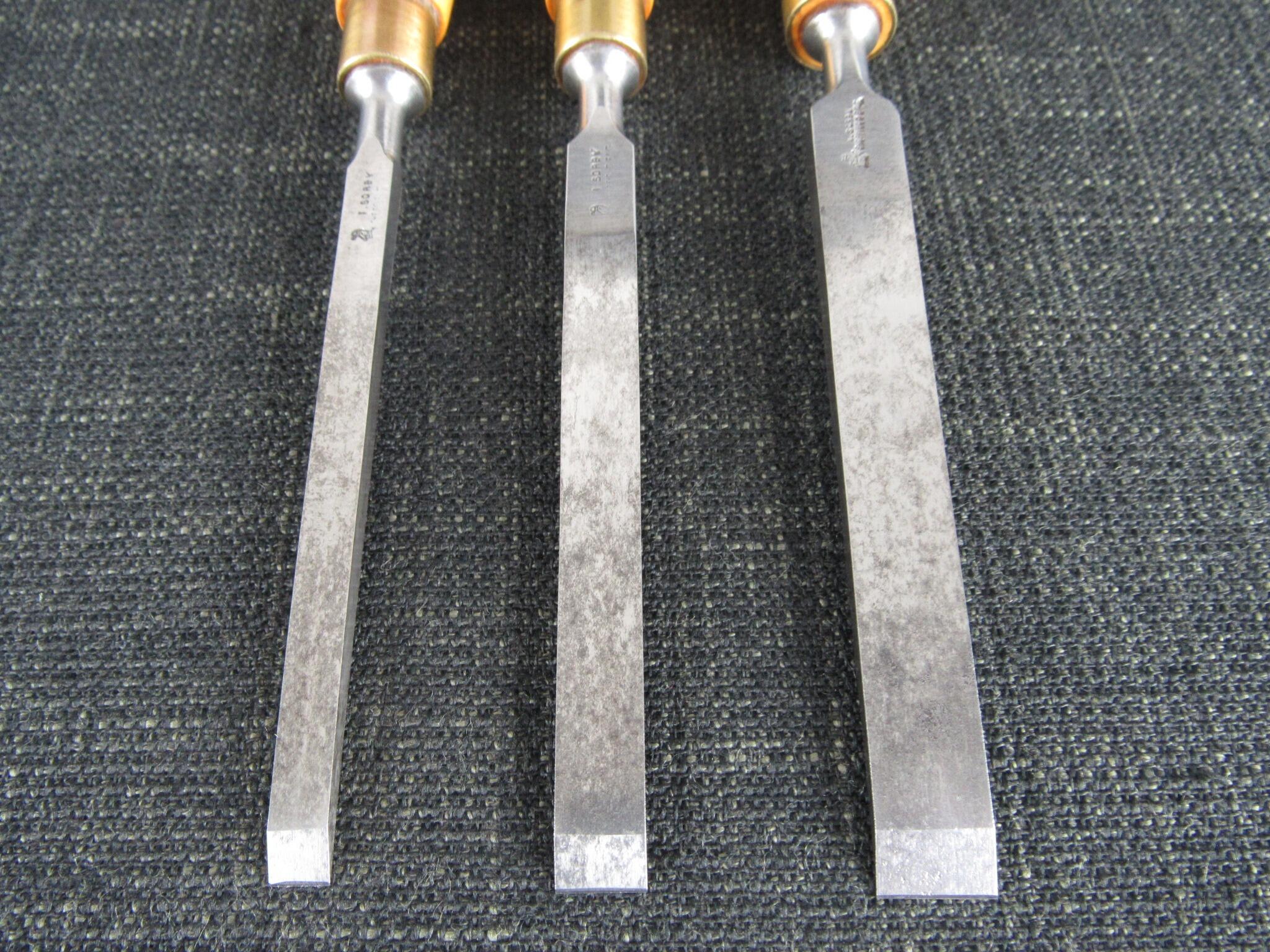 3 SORBY Firmer Chisels with Boxwood Handles *SOLD*