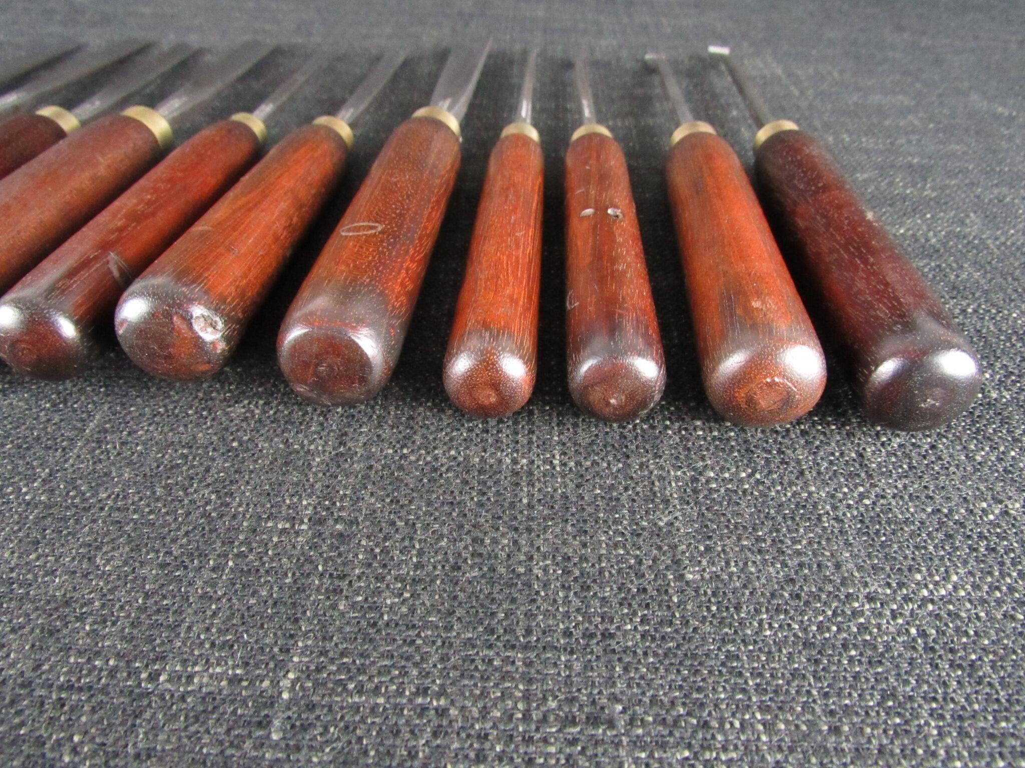 Set of 12 Antique JB ADDIS Carving Tools - 10 Prize Medals