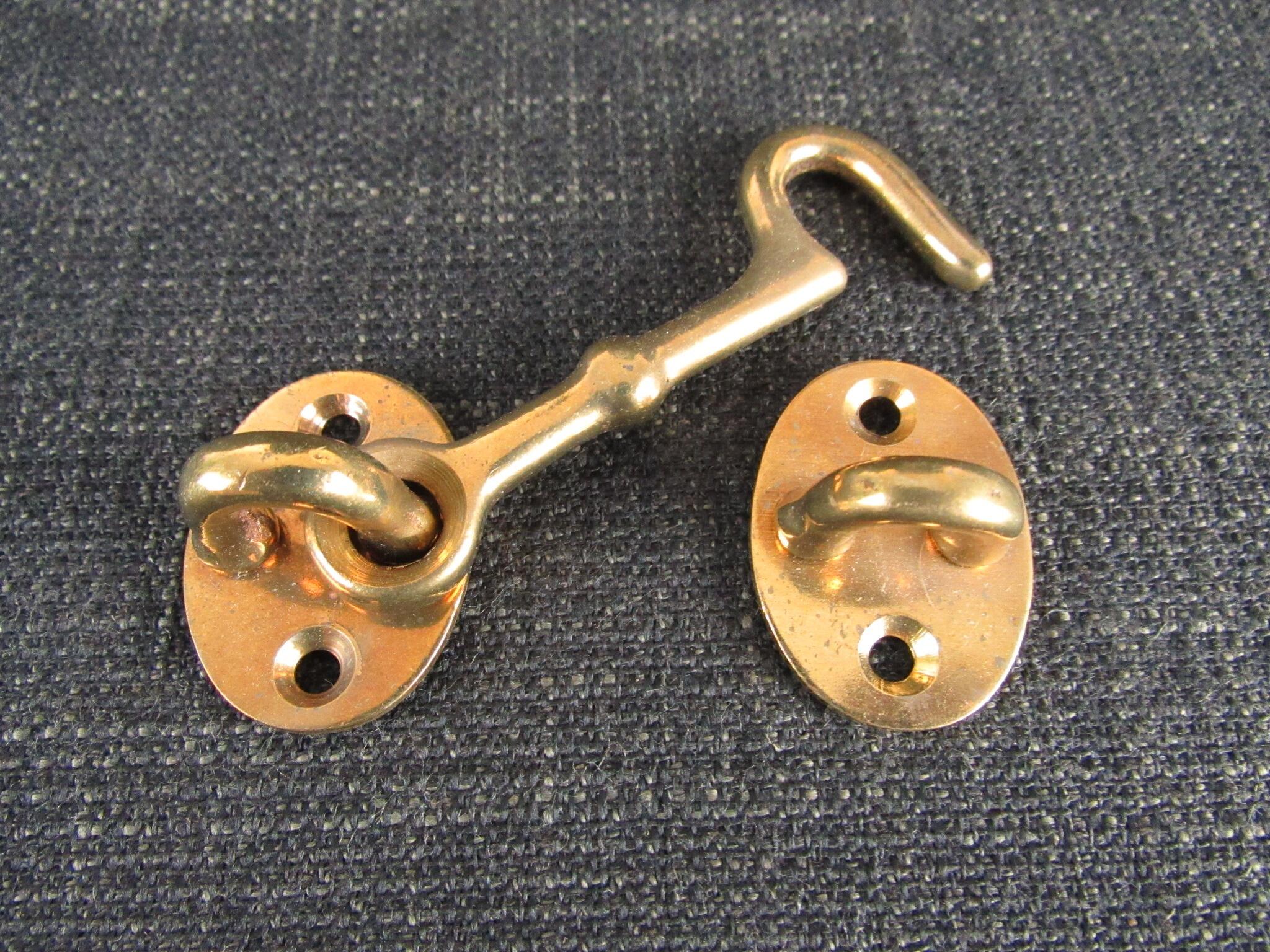 5 Brass Cabin Hooks - New Old Stock *SOLD*