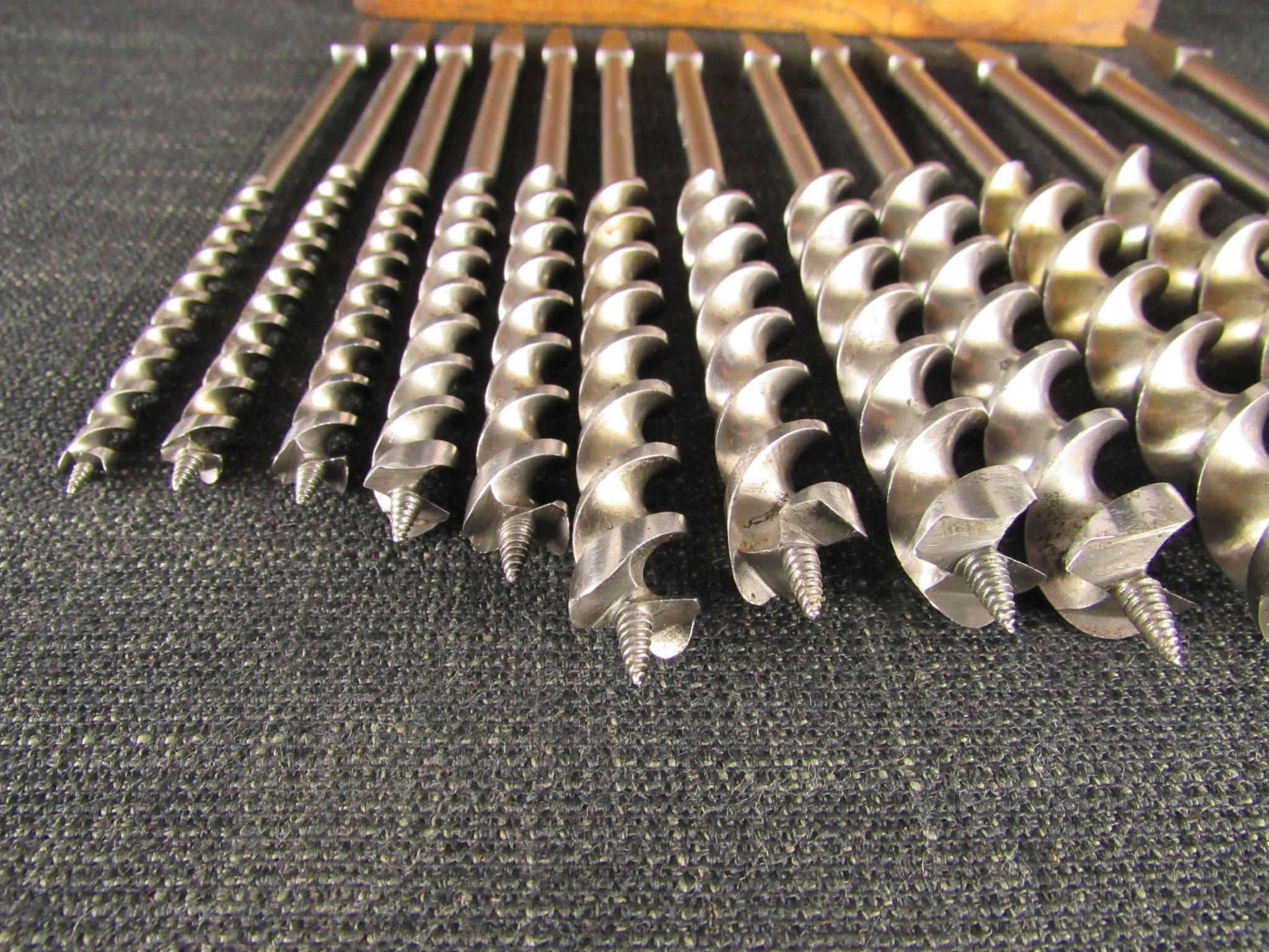 Set of 13 RUSSELL JENNINGS Spur Auger Bits in Original Box *SOLD*