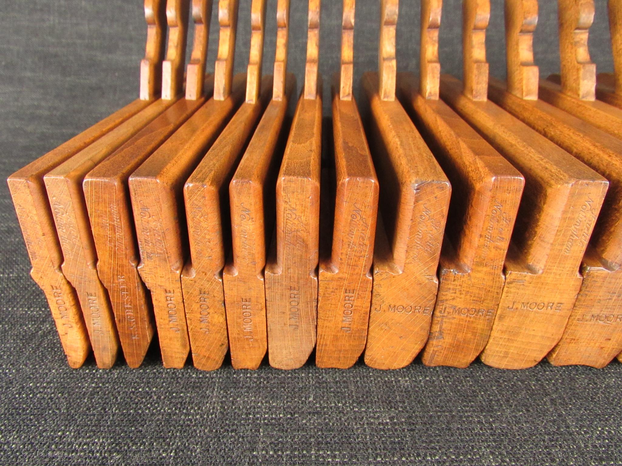 Set of 18 HIELDS Hollow & Round Moulding Planes *SOLD*