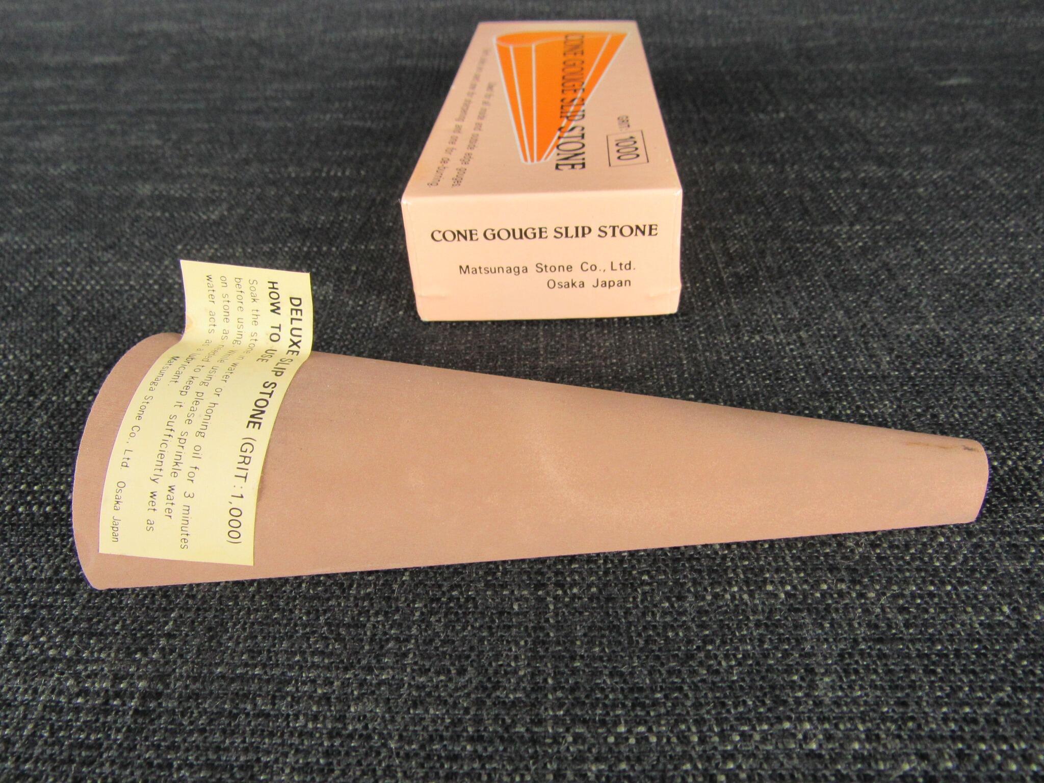 1000 Grit Japanese Cone Gouge Slip Stone - Water Stone or Whetstone *SOLD*