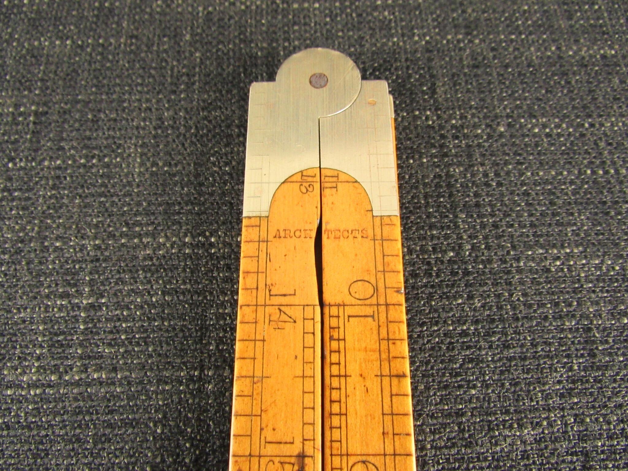 PRESTON Boxwood Architects Rule with German Silver Mounts - 2 foot 4 ...