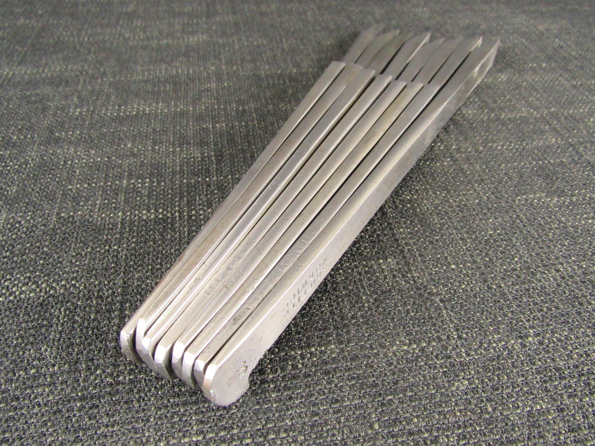 Full Set of 8 GRIFFITHS Plough Plane Irons *SOLD*