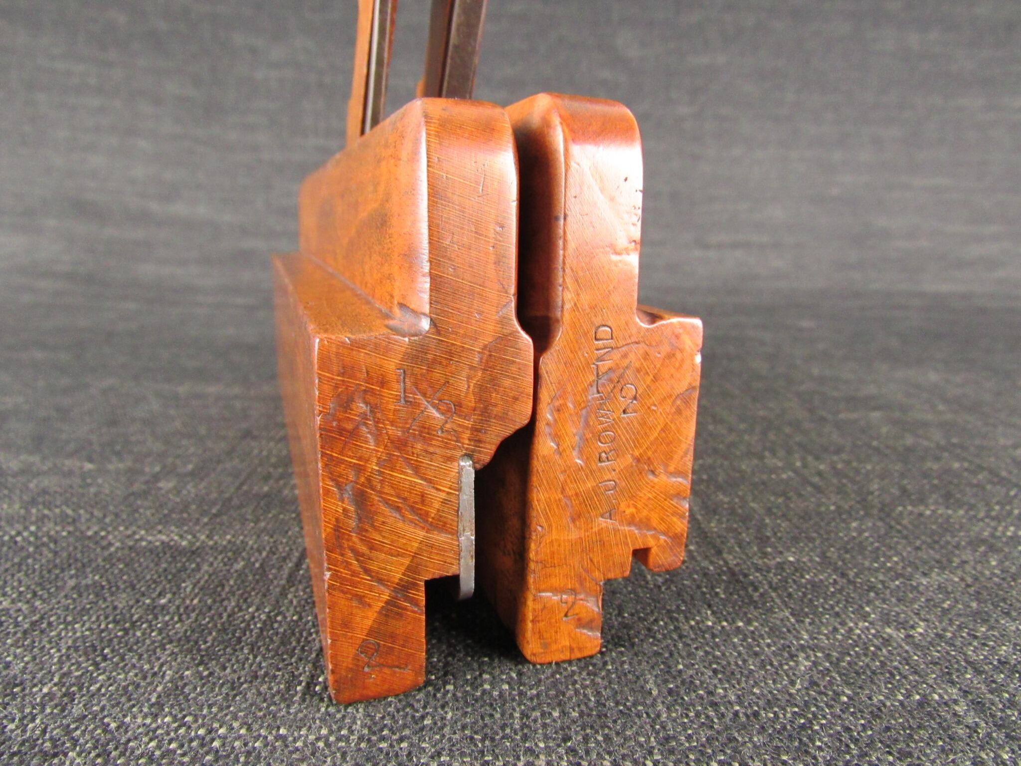 MALLOCH 1/2 inch Tongue & Groove Match Planes marked J DOBIE *SOLD*