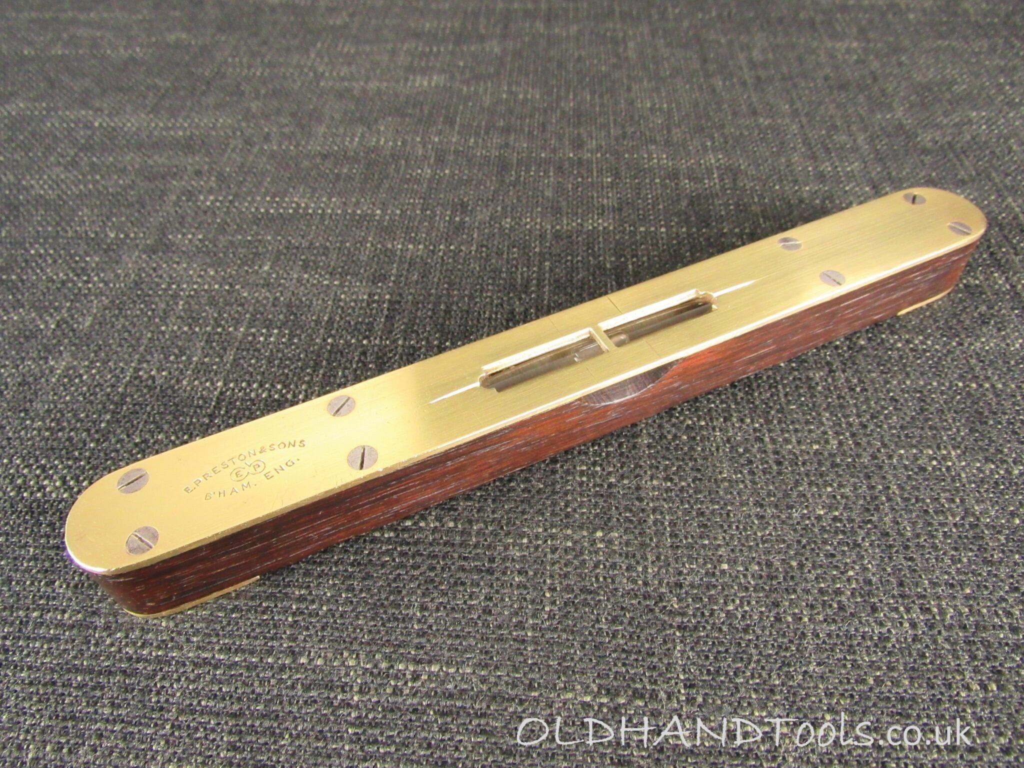 EDWARD PRESTON Rosewood Spirit Level - 8 inch *SOLD*