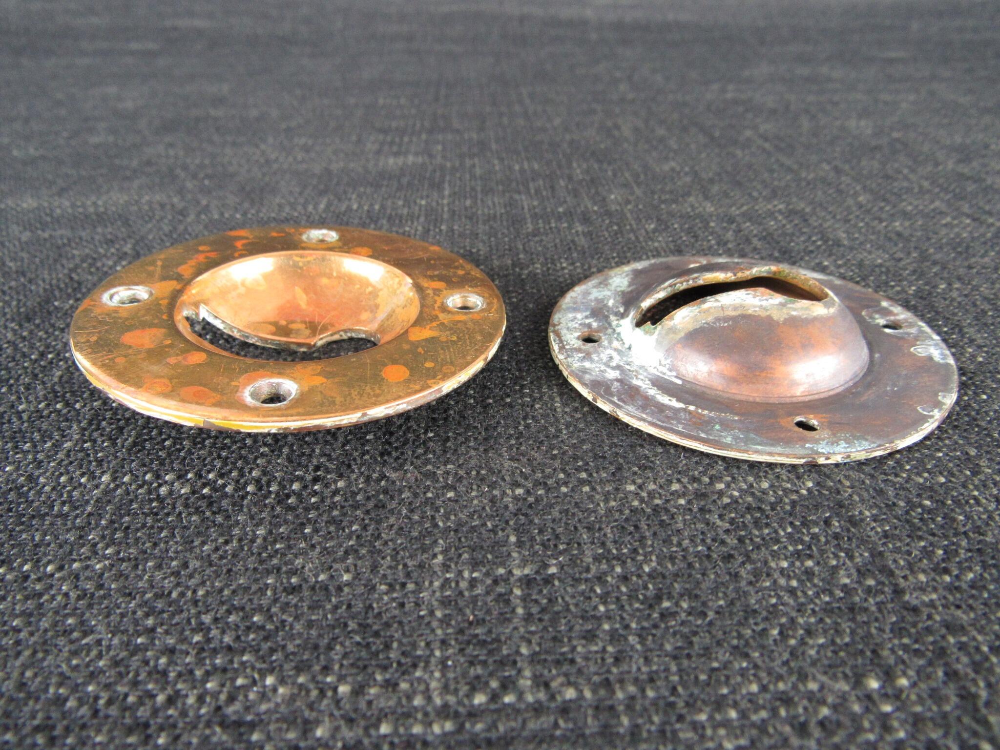 Pair of Vintage Recessed Keyhole Escutcheons