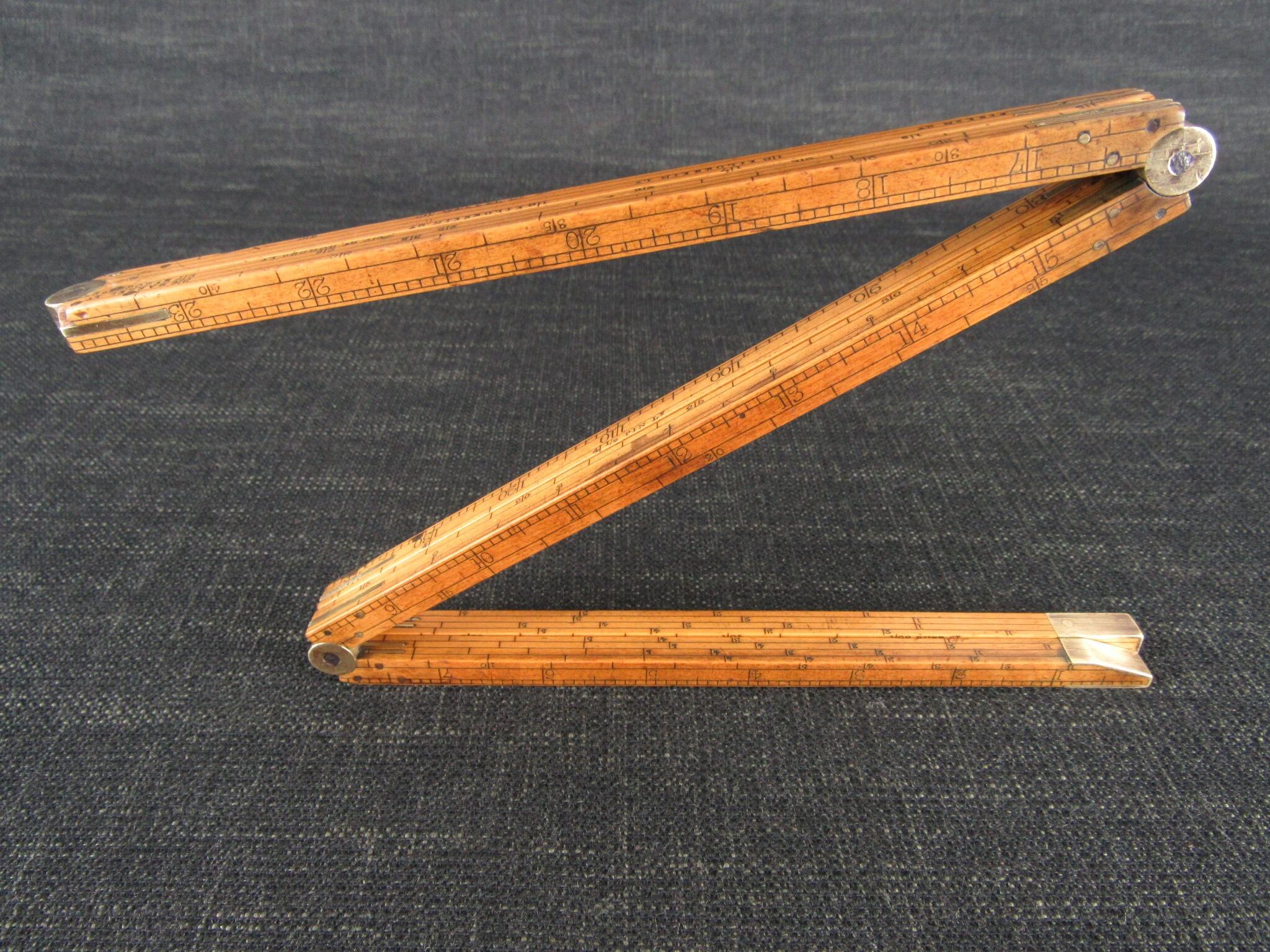 Joseph LONG 6 Fold Boxwood Gauging Rod or Dipping Rule *SOLD*