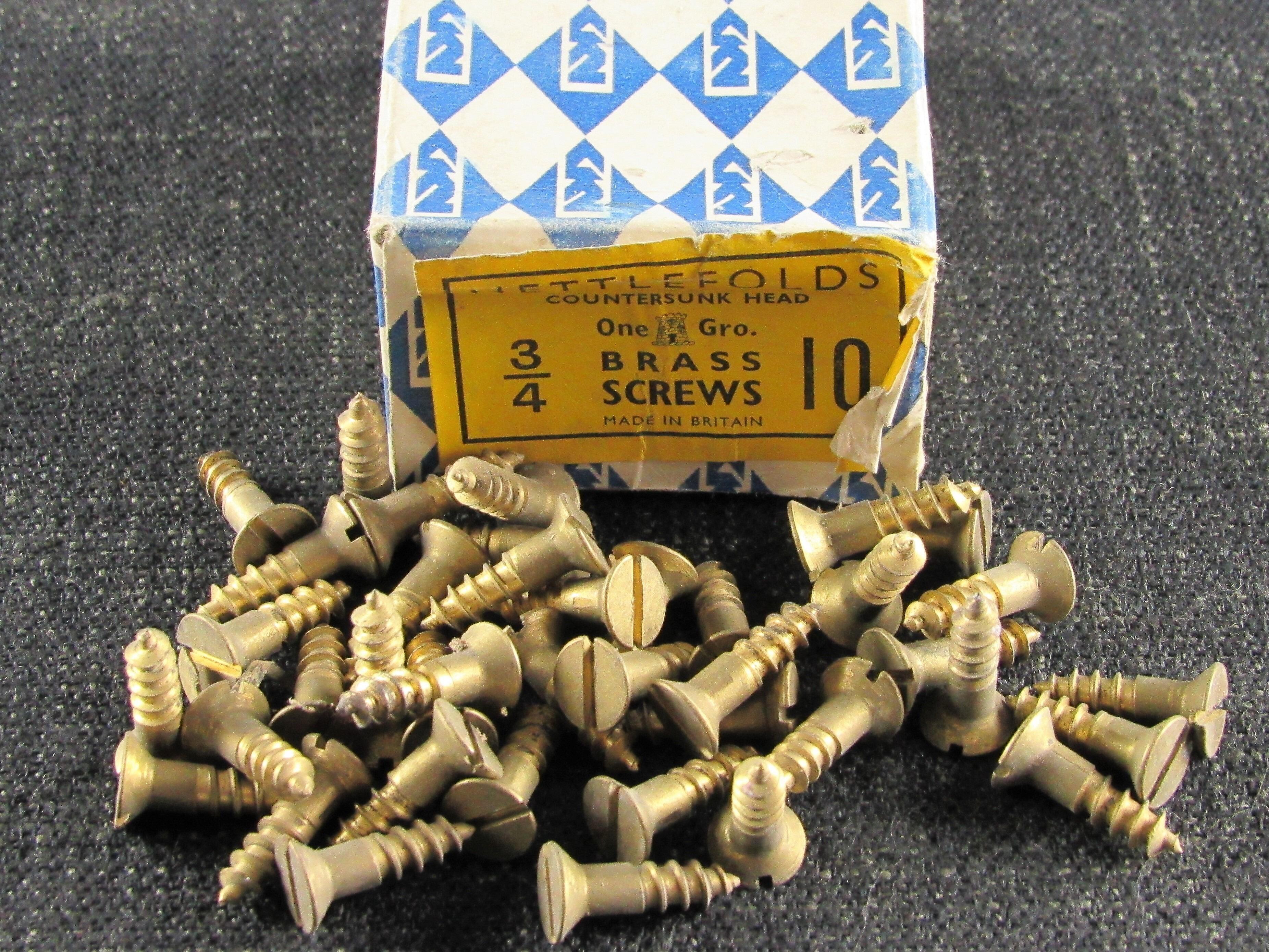 NETTLEFOLDS Brass Screws (Qty 25)