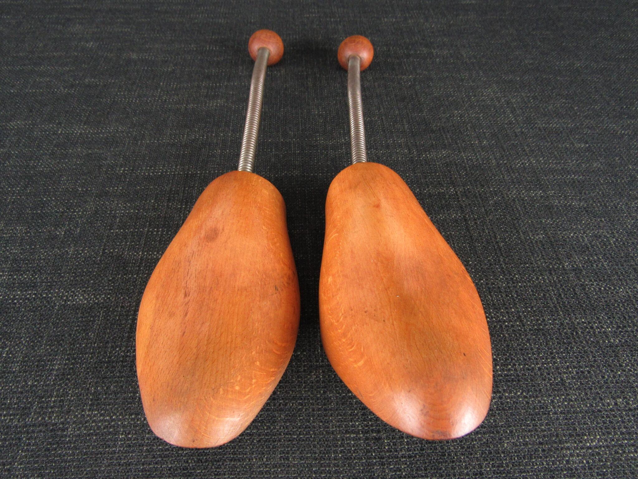 Two Vintage Wooden Shoe Trees or Keepers