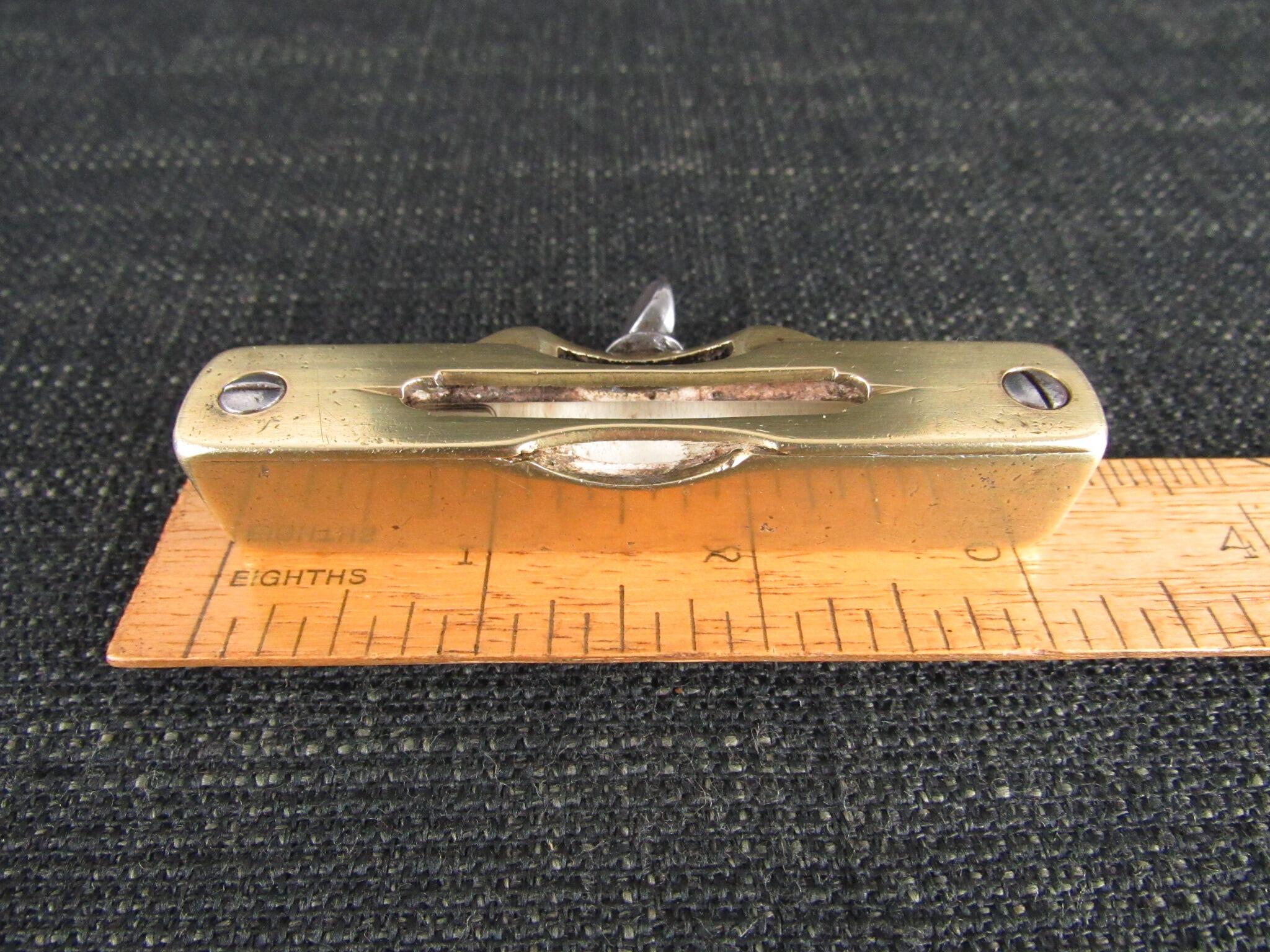 Brass Pocket Level - Attaches to a Square