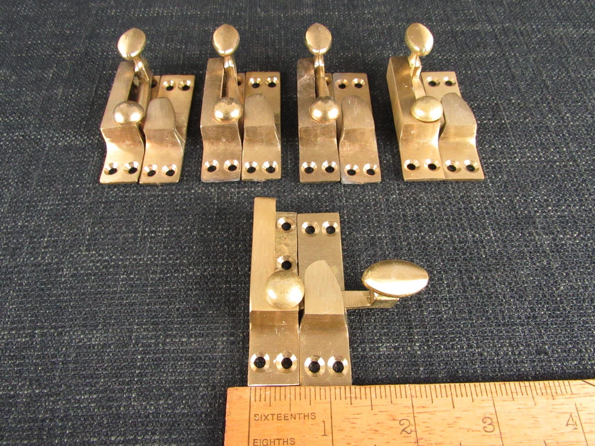 5 Brass Sash Window Fasteners - New Old Stock *SOLD*