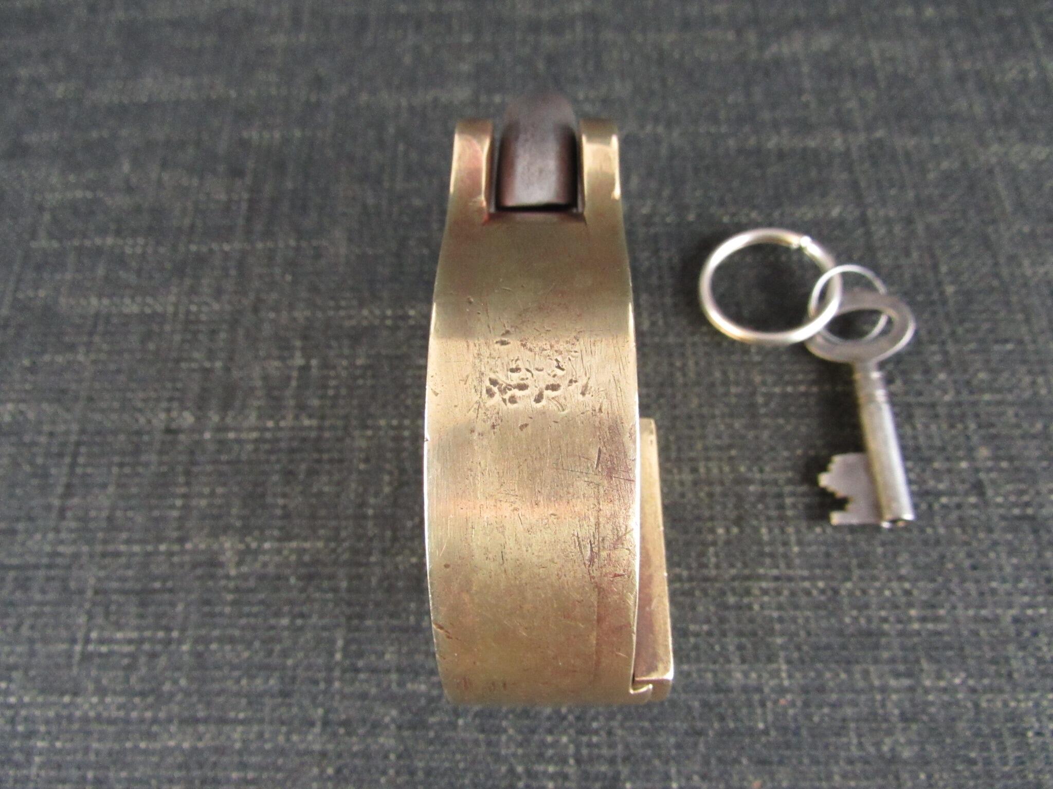 Antique Patent CHUBB Brass Padlock & Key