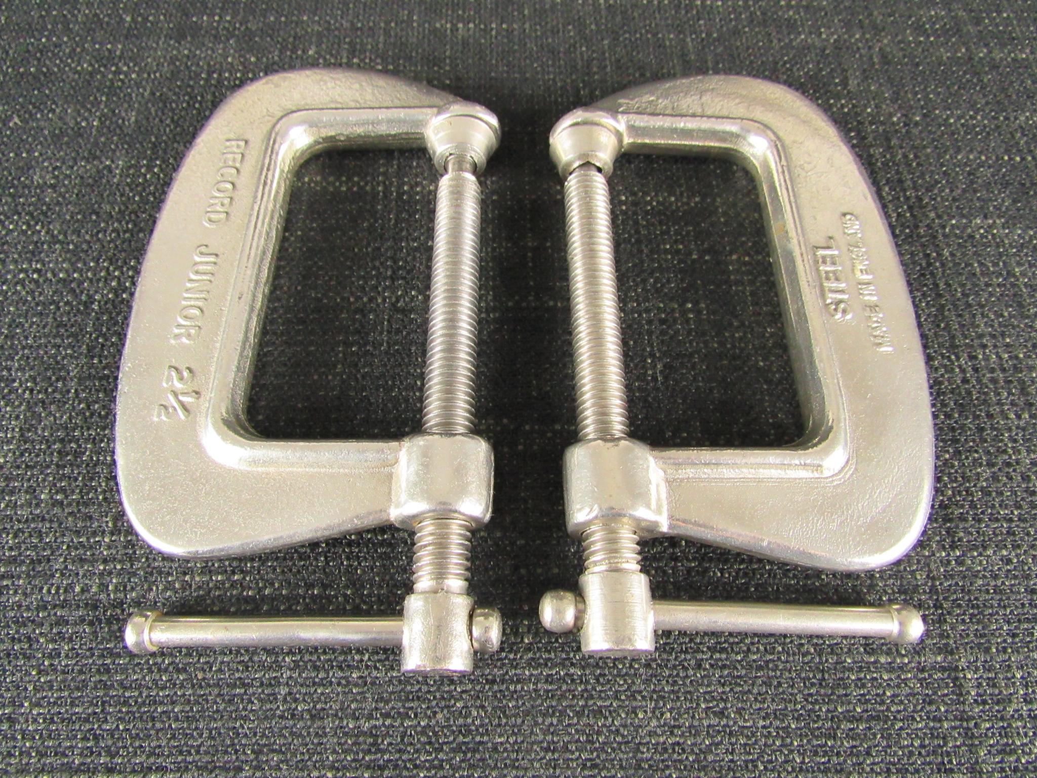 Pair of 2 1/2 inch RECORD Junior G Clamps *SOLD*