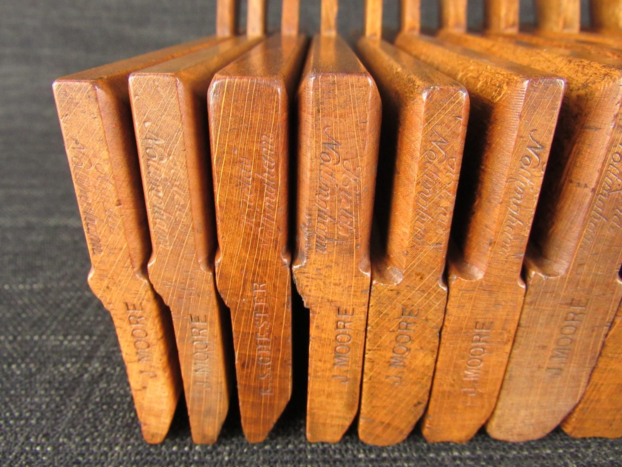 Set of 18 HIELDS Hollow & Round Moulding Planes *SOLD*