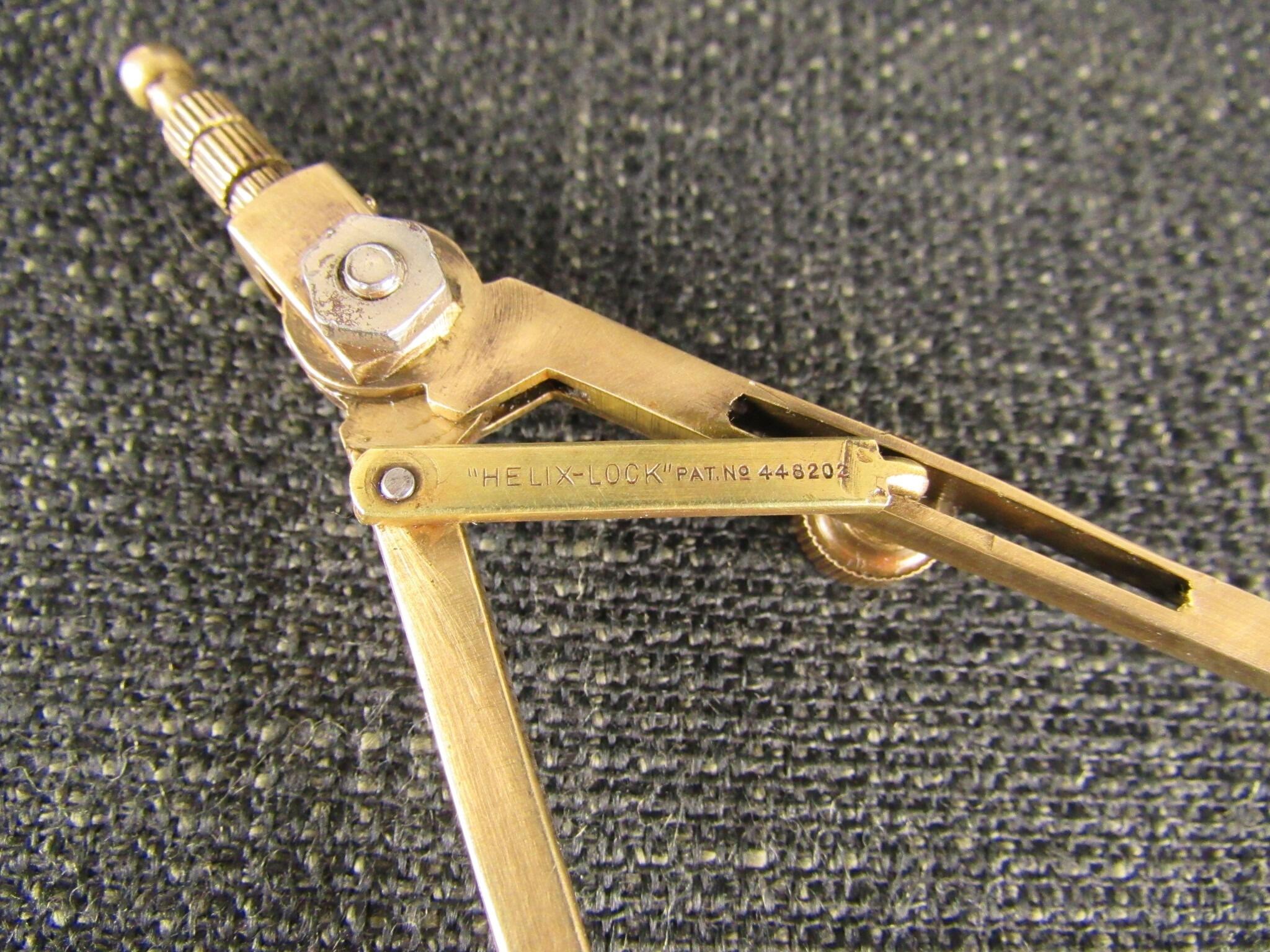 Patent HELIX Lock Brass Compass *SOLD*