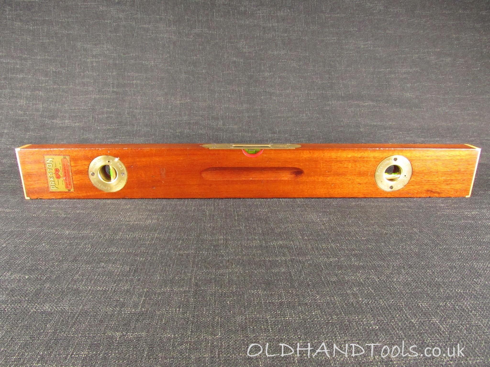 Rare PRESTON No 516 Patent Adjustable Spirit Level - 27 inch *SOLD*