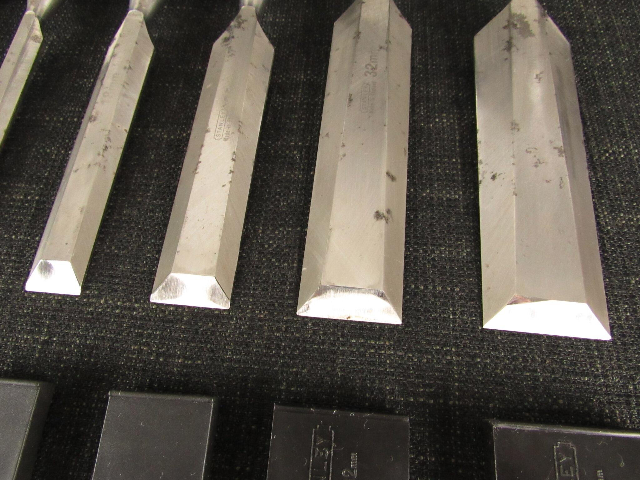 Set of 6 STANLEY 5002 Bevel Edge Chisels - Made in England *SOLD*