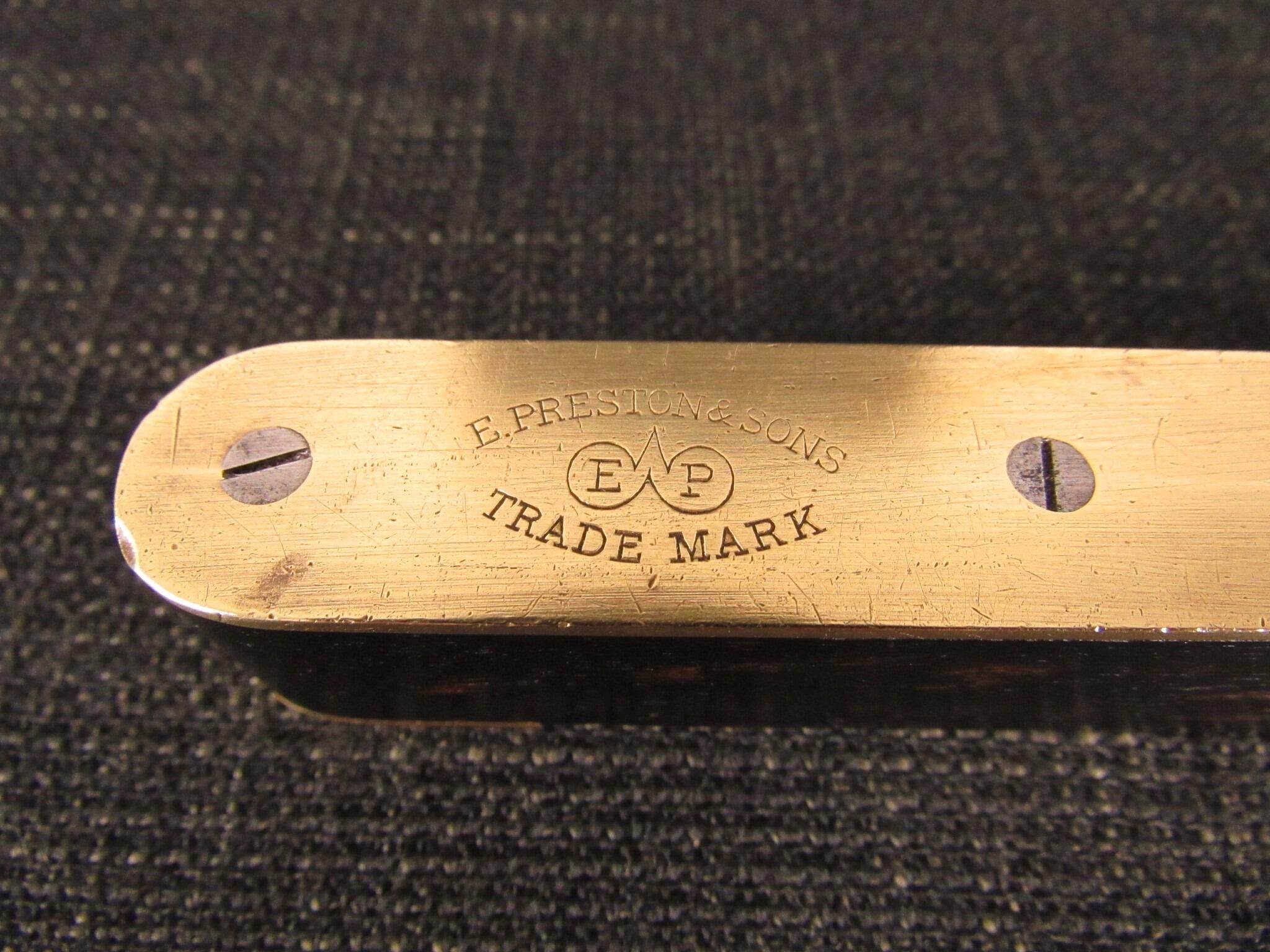 8 inch EDWARD PRESTON Spirit Level marked J BRODIE *SOLD*