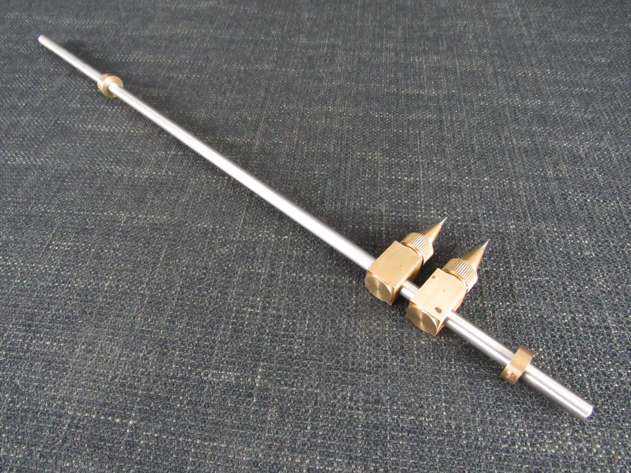 Small Brass Trammel Heads with Steel Points - Beam Compass *SOLD*