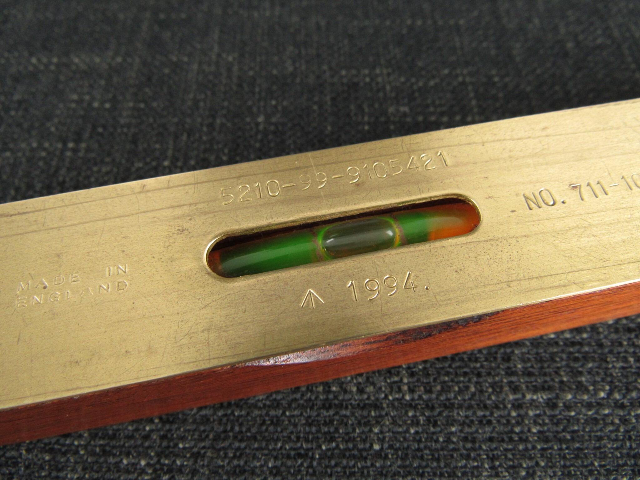 SMALLWOOD 711 Spirit Level with Military Marks - 10 inch *SOLD*