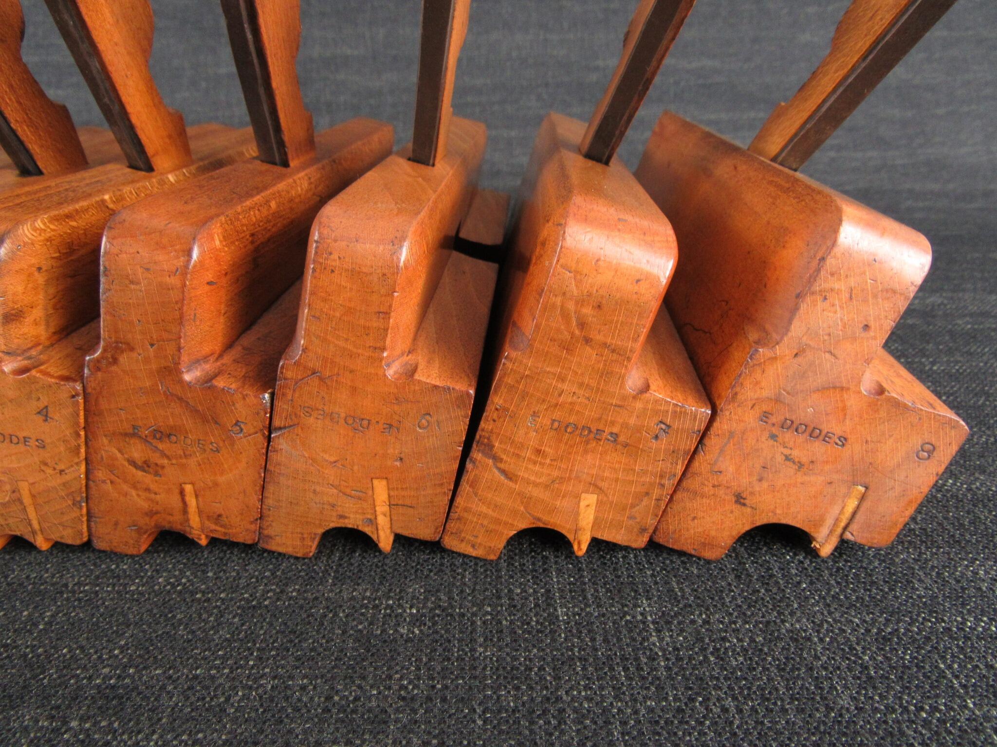 Set of 9 KING & COMPANY Side Bead Moulding Planes *SOLD*