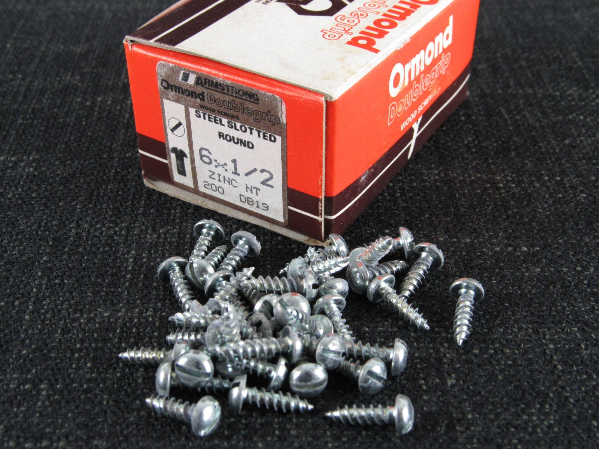 ORMOND Slotted Steel Screws