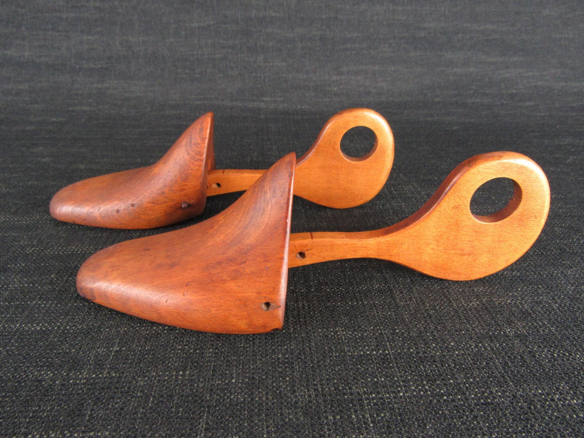 Pair of Unusual Wooden Shoe Trees or Keepers - Shoe Lasts