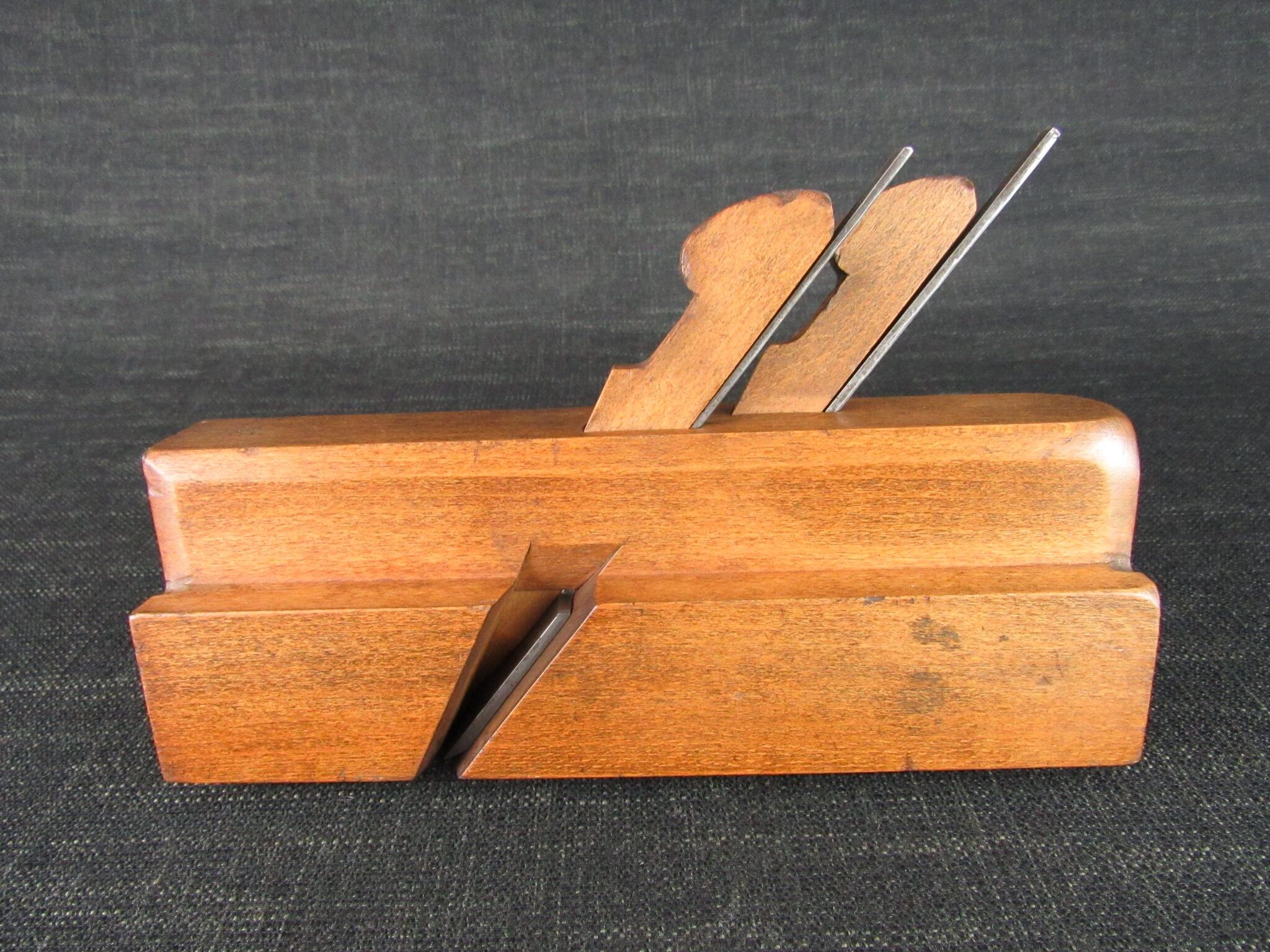 Wide MATHIESON Twin Iron Moulding Plane - Grecian Ogee