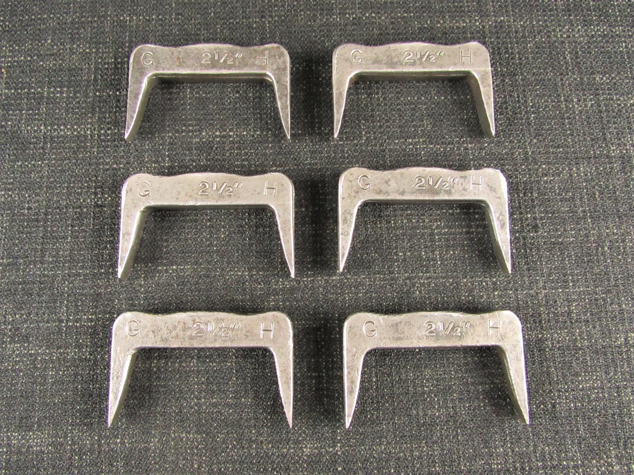 Group of 6 2 1/2 inch Joiners Dogs or Joint Cramps by BURNCO *SOLD*