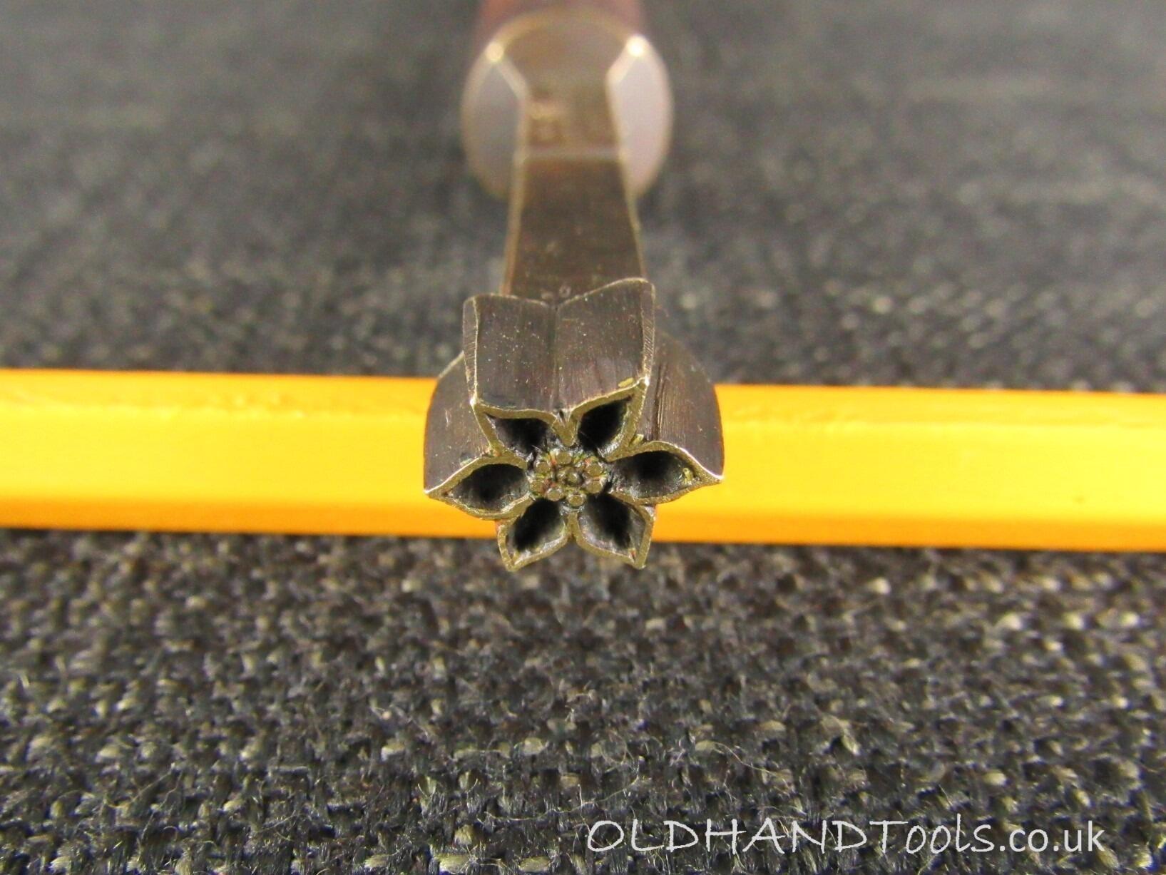 HICKS Bookbinders Brass Finishing Tool - Flower *SOLD*