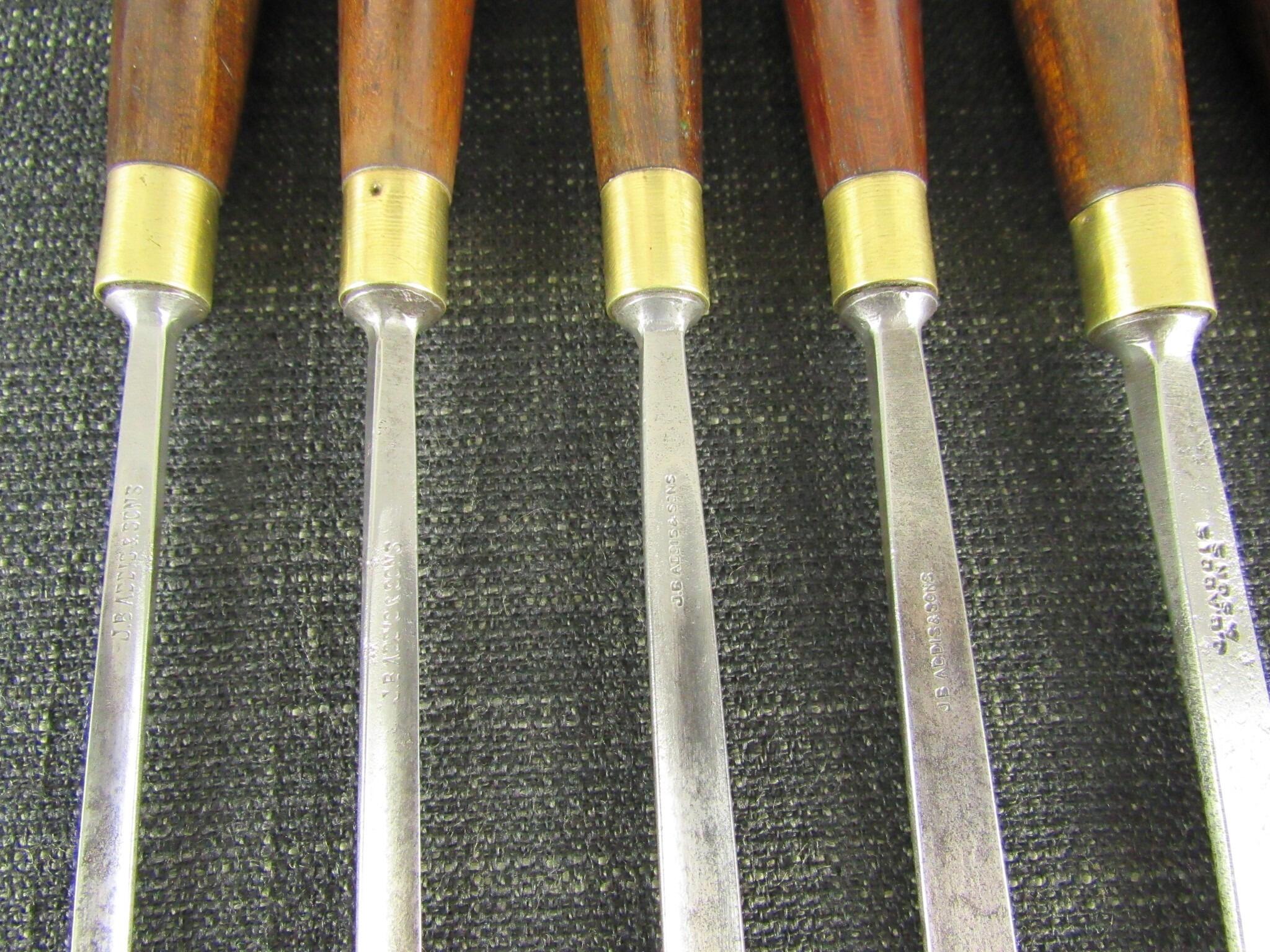 Set of 11 Antique JB ADDIS Carving Tools - 9 Prize Medals *SOLD*