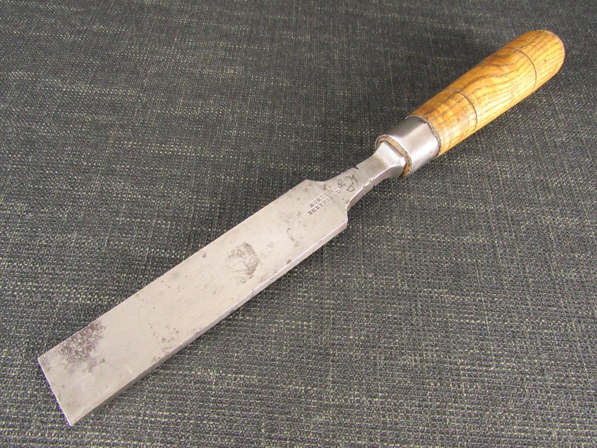 Interesting Heavy Duty Chisel by HUNTER of Sheffield - 1 3/8 inch *SOLD*