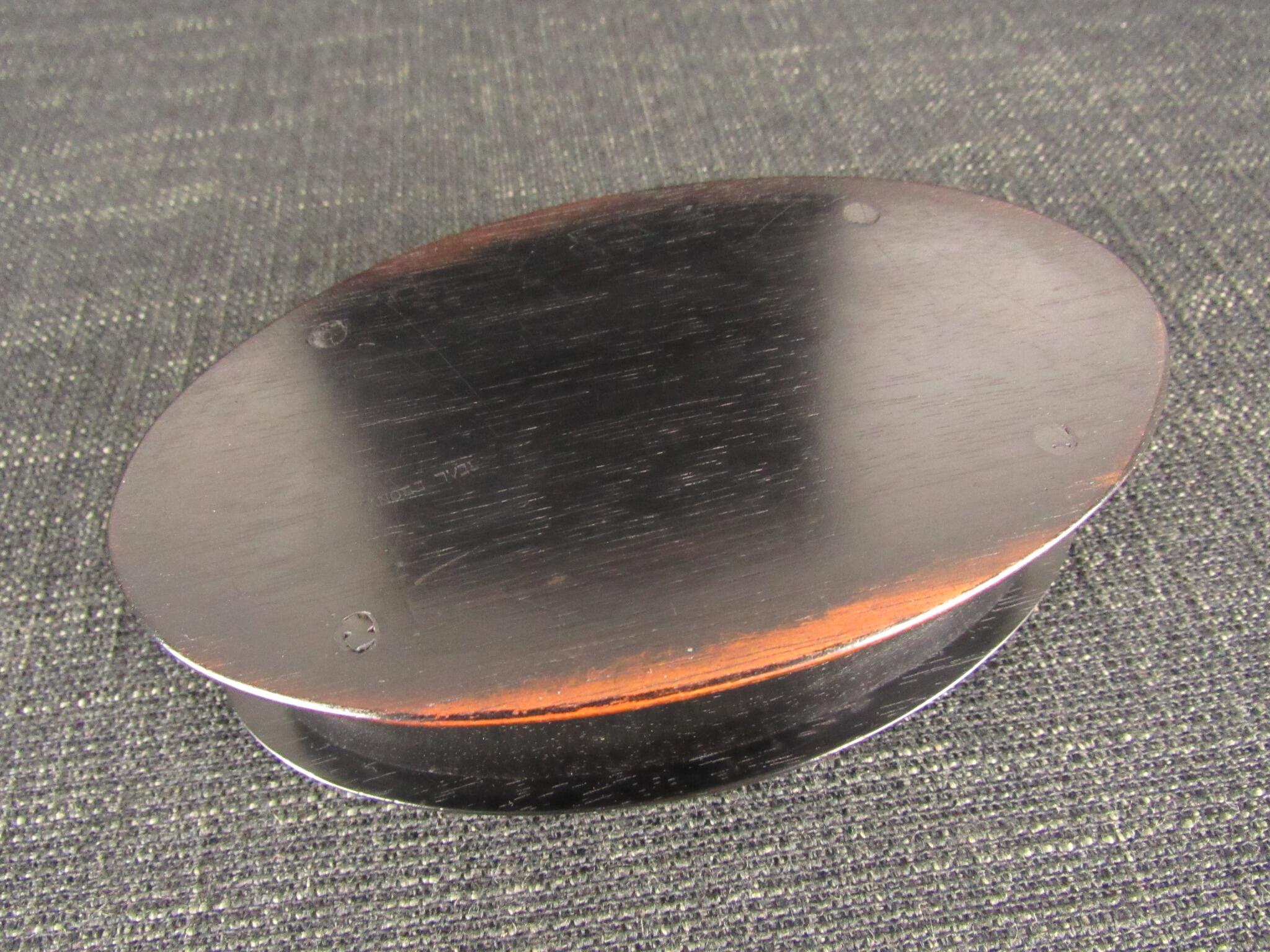 Oval Ebony Box with Hinged Lid *SOLD*