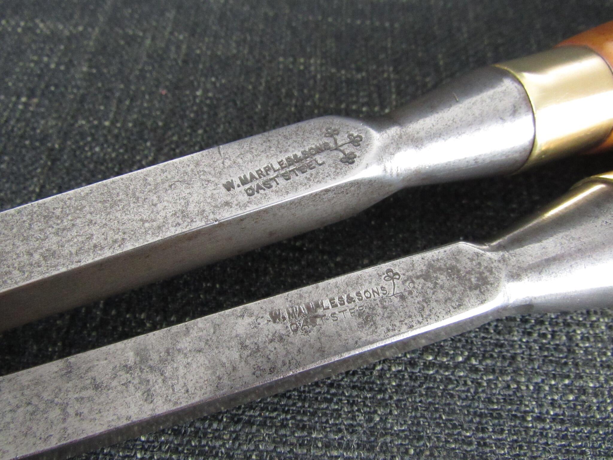 Pair of 1/2 inch MARPLES Mortice & Lock Mortice Chisels