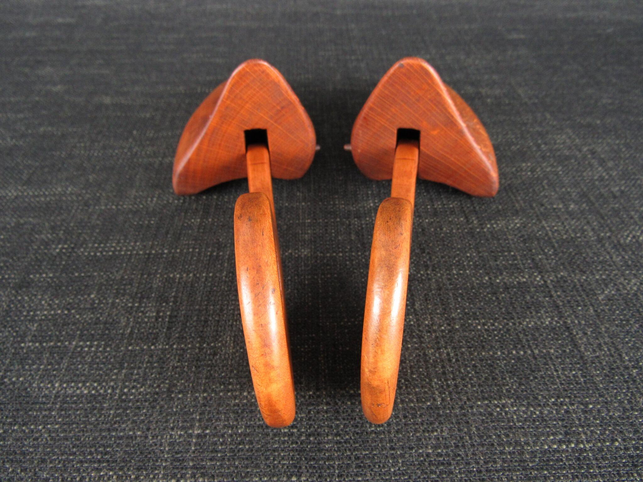 Pair of Unusual Wooden Shoe Trees or Keepers - Shoe Lasts