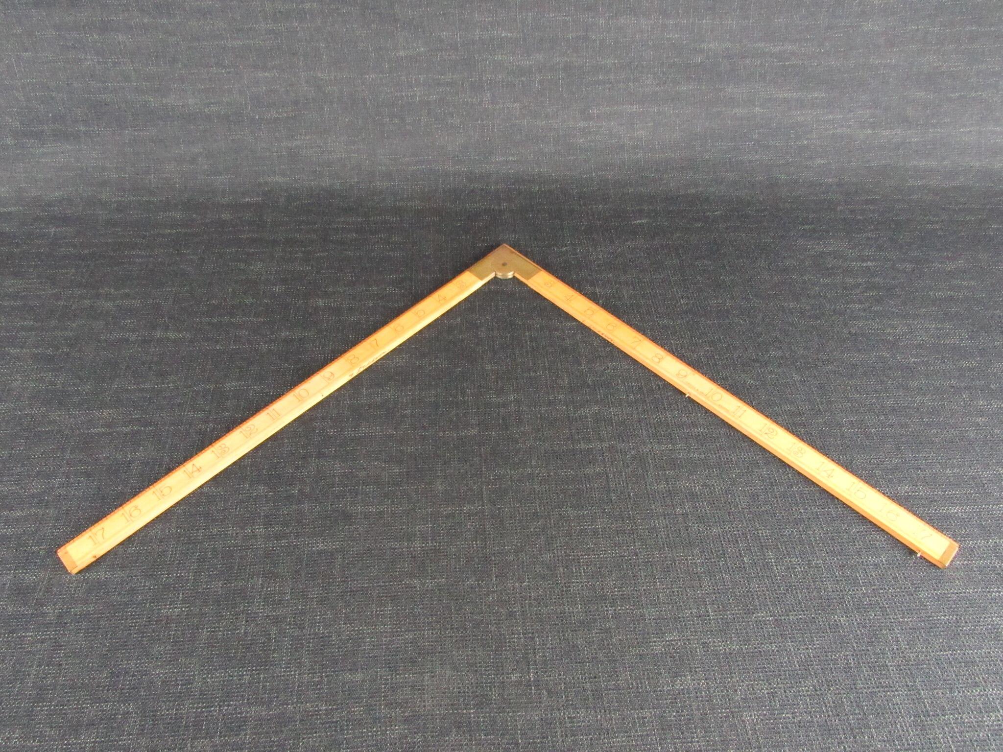 PRESTON Tailors Folding Boxwood Square marked TRULL & CO BRISTOL *SOLD*
