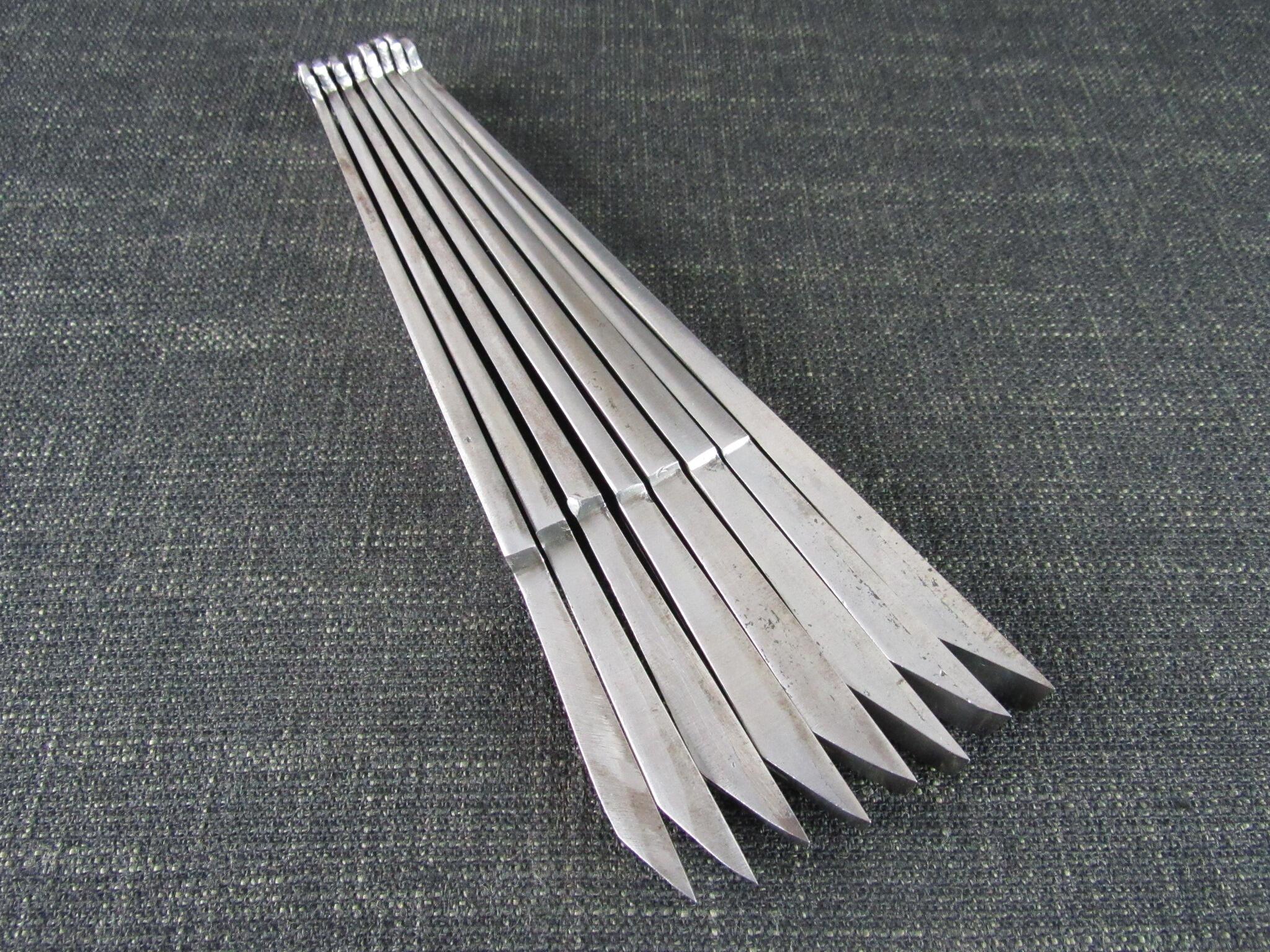 Full Set of 8 HILDICK Plough Plane Irons *SOLD*