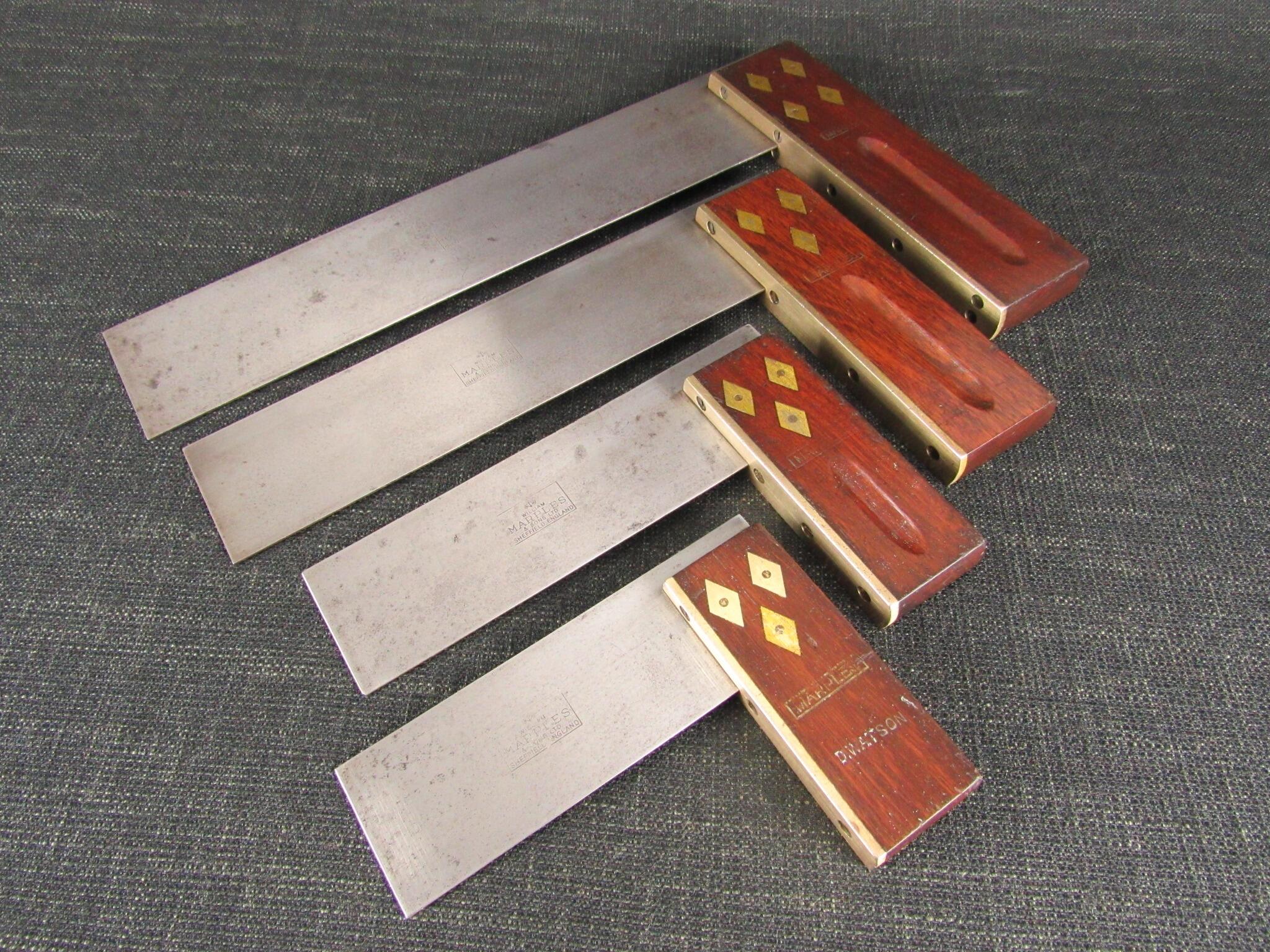 Graduated Set of 4 MARPLES Try Squares *SOLD*