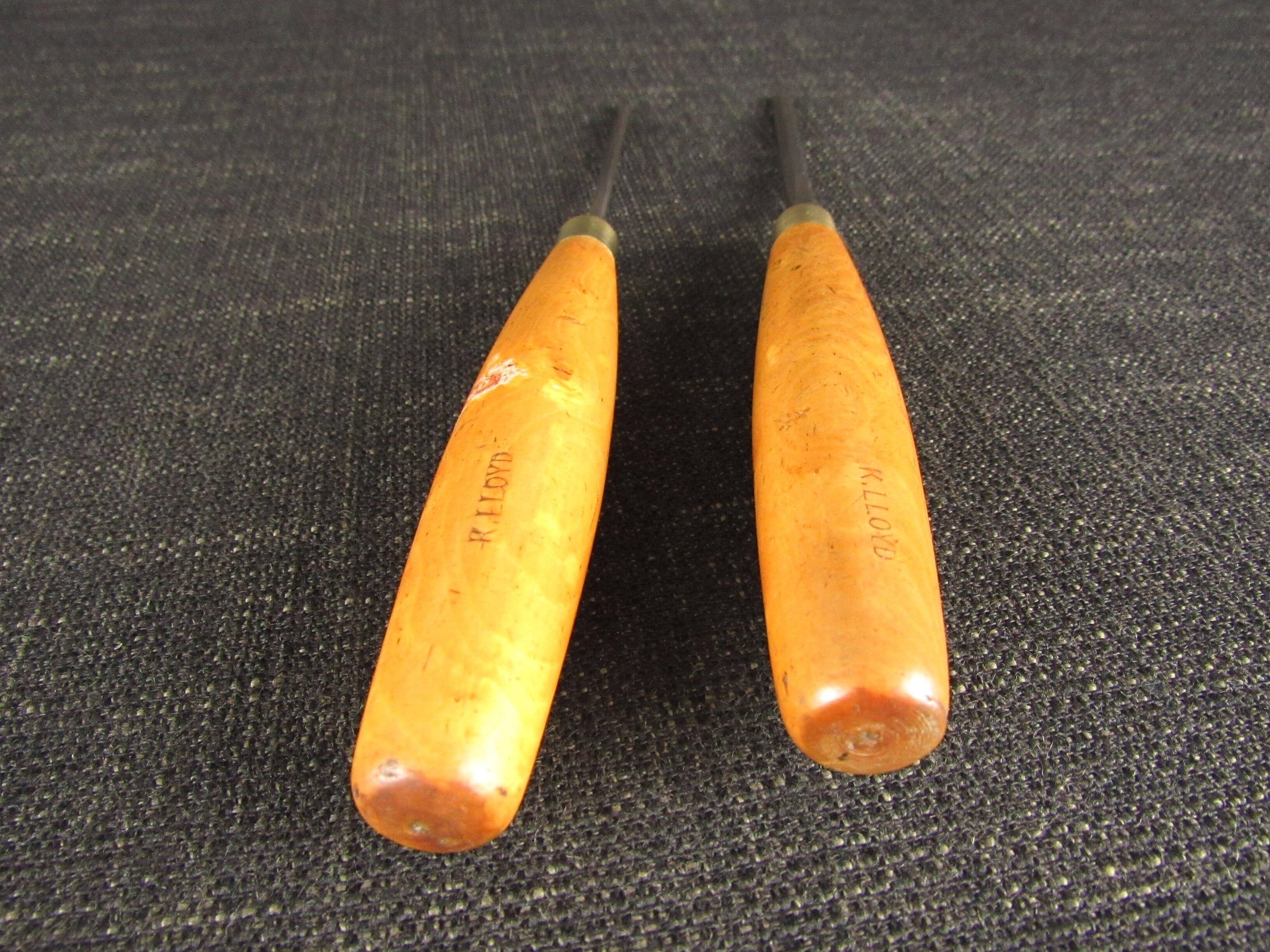 Pair of MARPLES Bevel Edge Chisels with Boxwood Handles - 1/8 & 1/4 ...