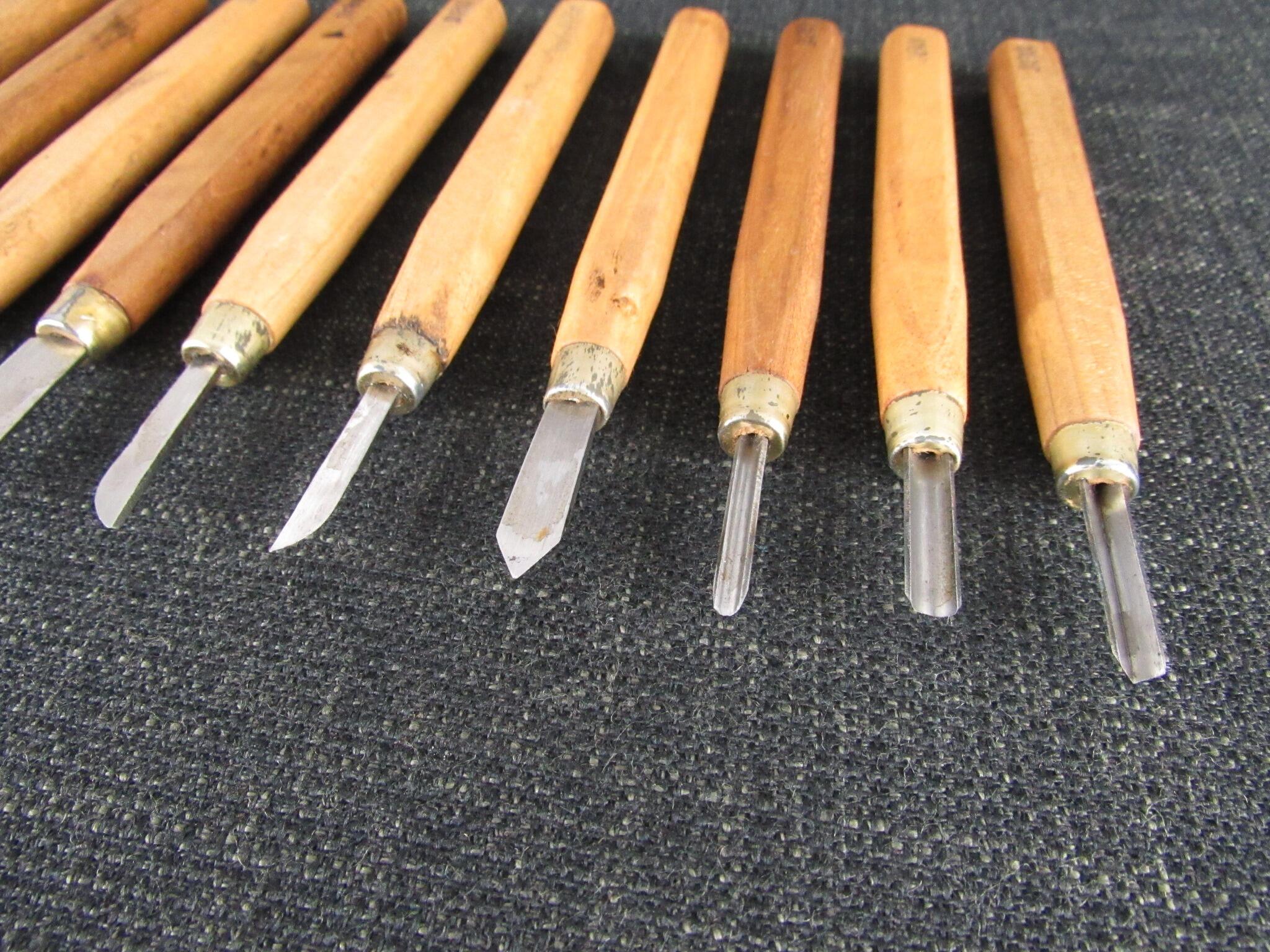 11 Japanese Chip Carving Tools - Whittling Tools *SOLD*