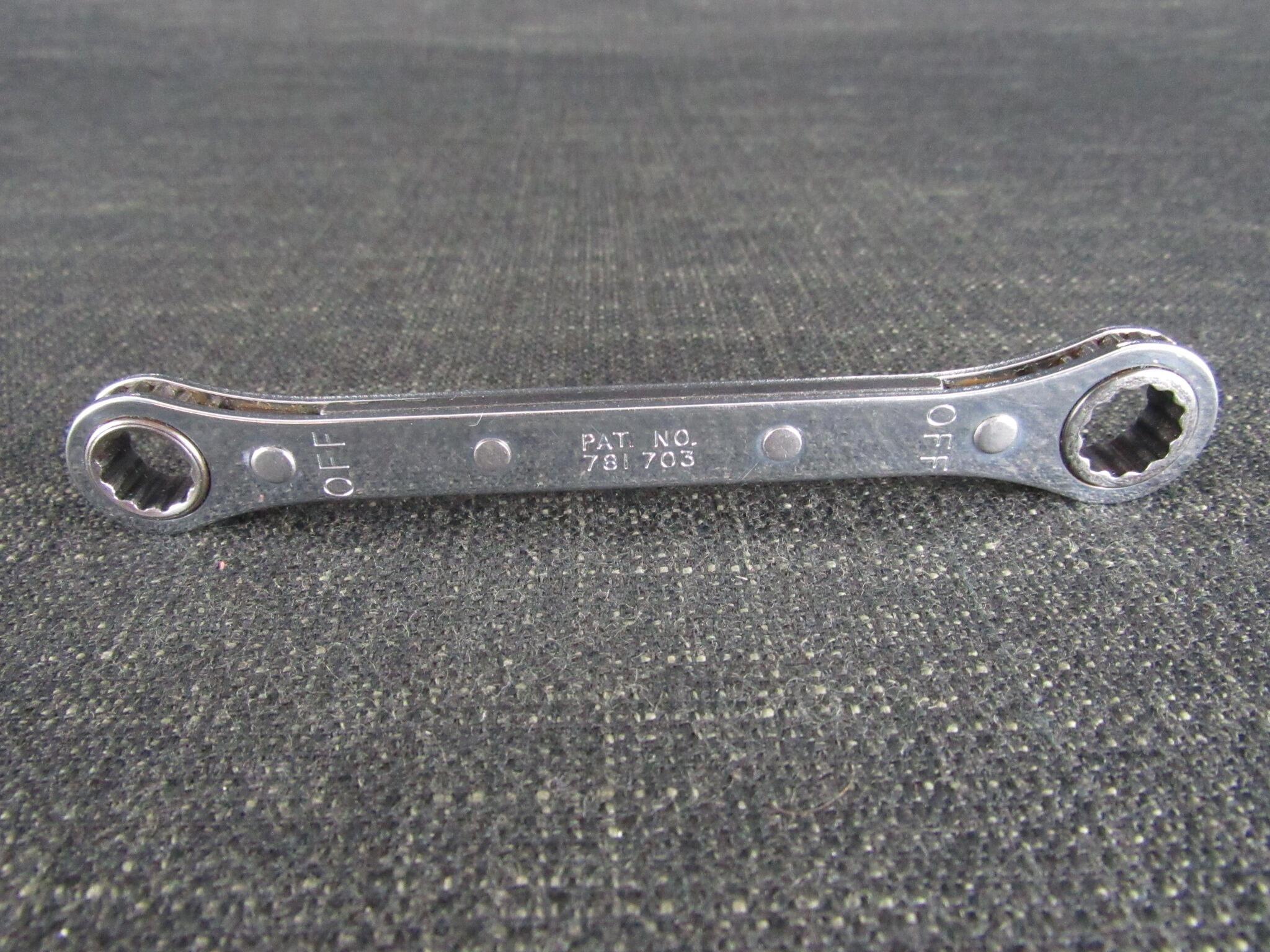 SNAP ON R1214A Spline Ratcheting Box Wrench - 3/8 & 7/16 inch - Made in ...